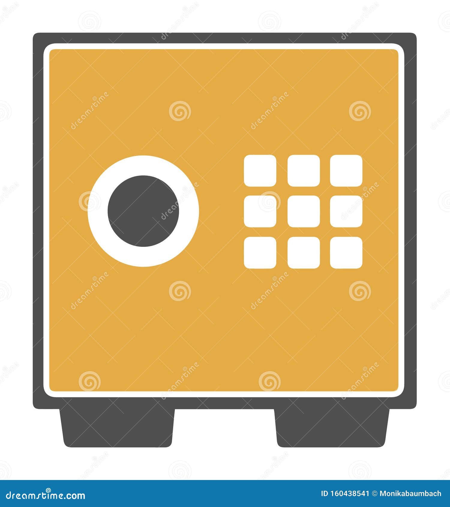 Vector Web Icon of a Money Safe Stock Vector - Illustration of lock ...