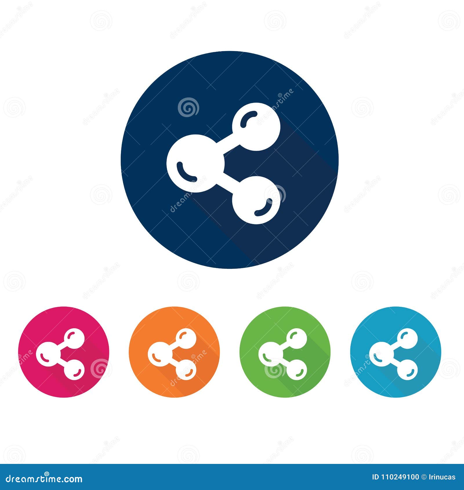 Share Icon.Vector Set.Flat Design. Stock Illustration - Illustration of ...