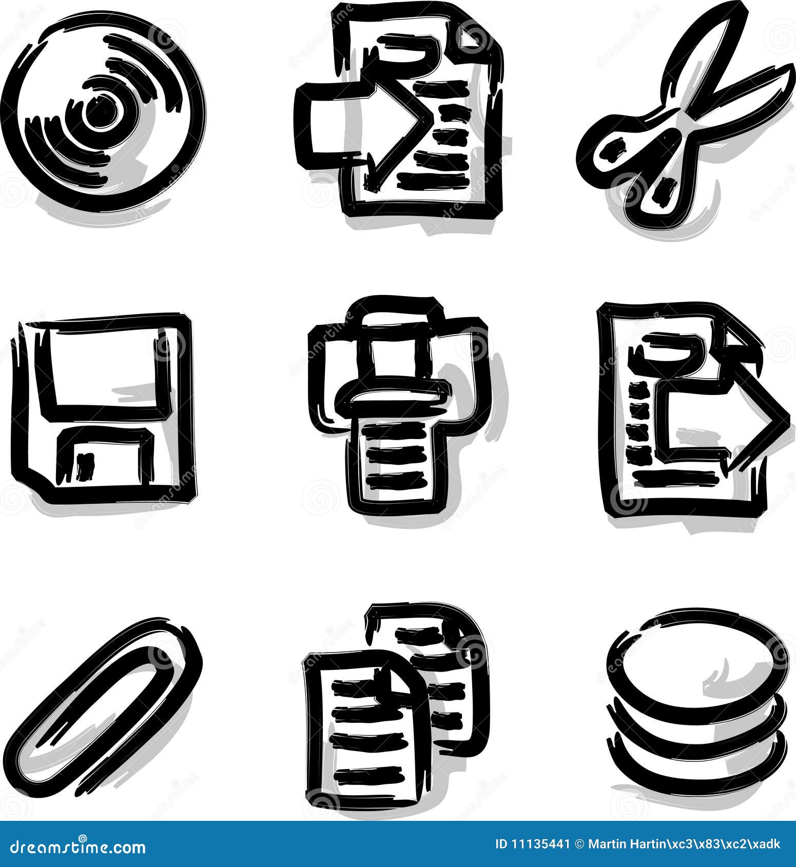Vector Web Icons Marker Contour Files Stock Vector - Illustration of ...