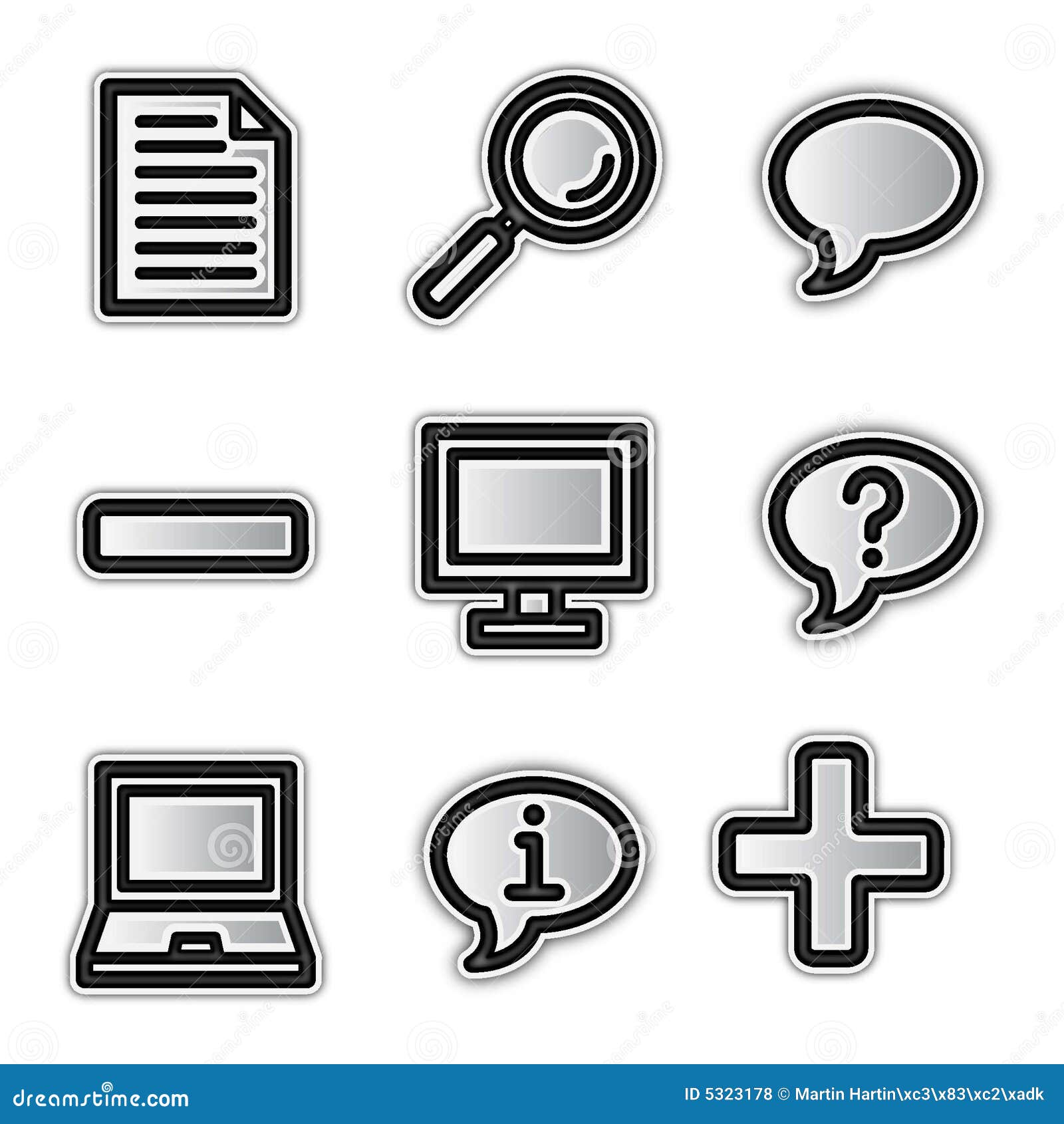 Vector Web Icons, Silver Contour Misc Stock Vector - Illustration of ...