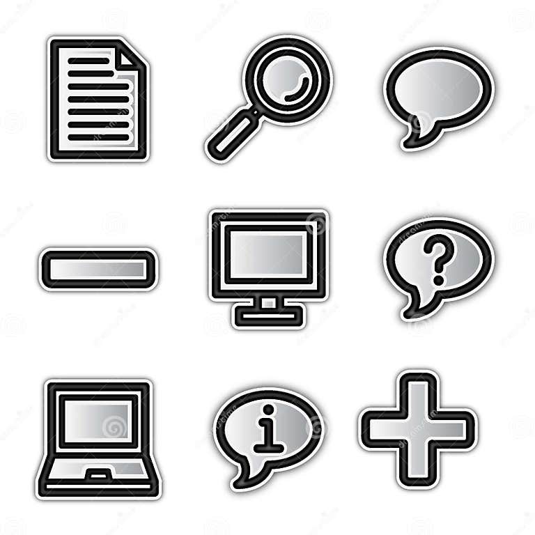 Vector Web Icons, Silver Contour Misc Stock Vector - Illustration of ...