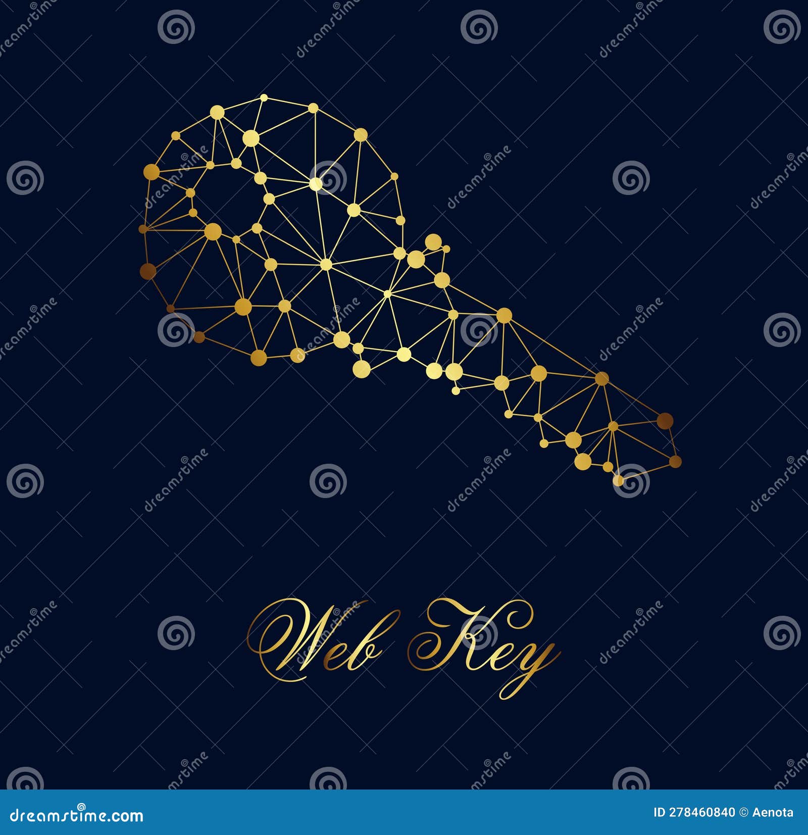 Vector Web Key Icon stock vector. Illustration of netting - 278460840