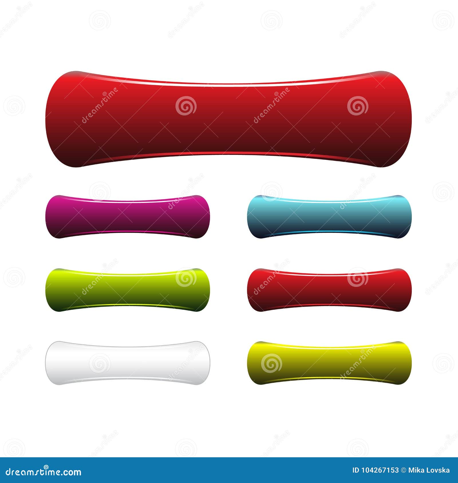 Vector Web Menu Buttons Set for Business Site. Stock Illustration ...