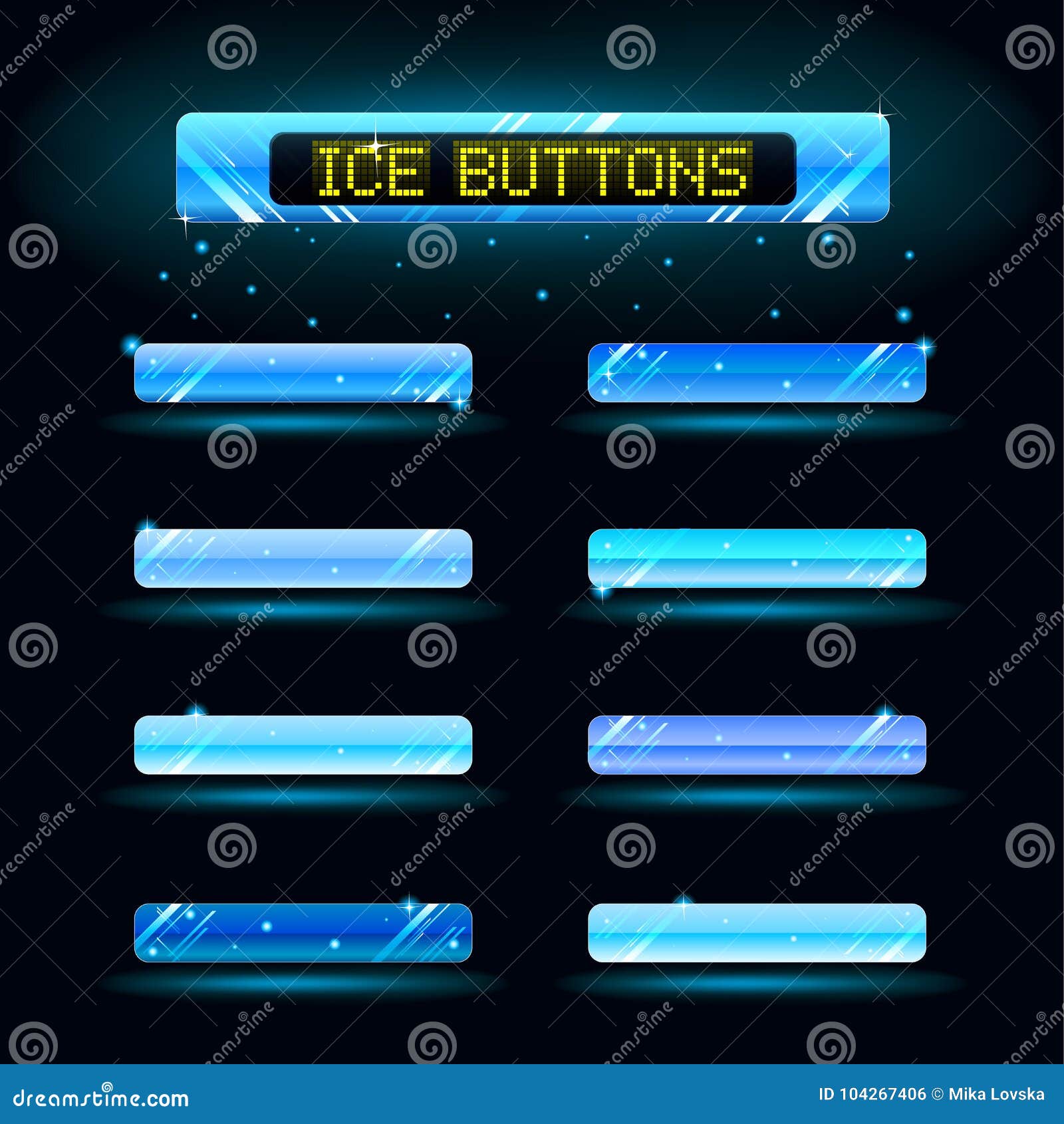 Vector Web Menu Buttons Set for Business Site. Stock Illustration ...