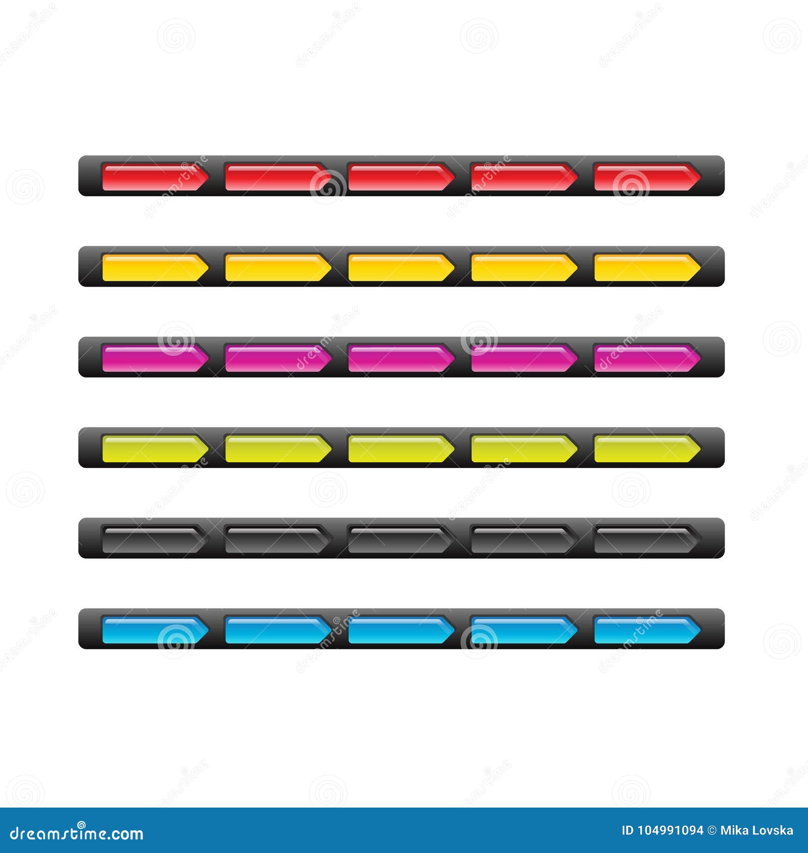 Vector Web Menu Buttons Set for Business Site. Stock Illustration ...