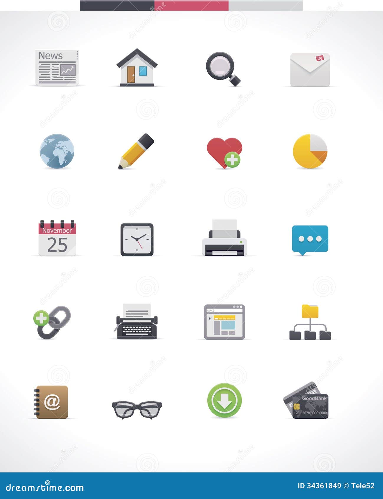 Vector web page icon set stock vector. Illustration of address - 34361849