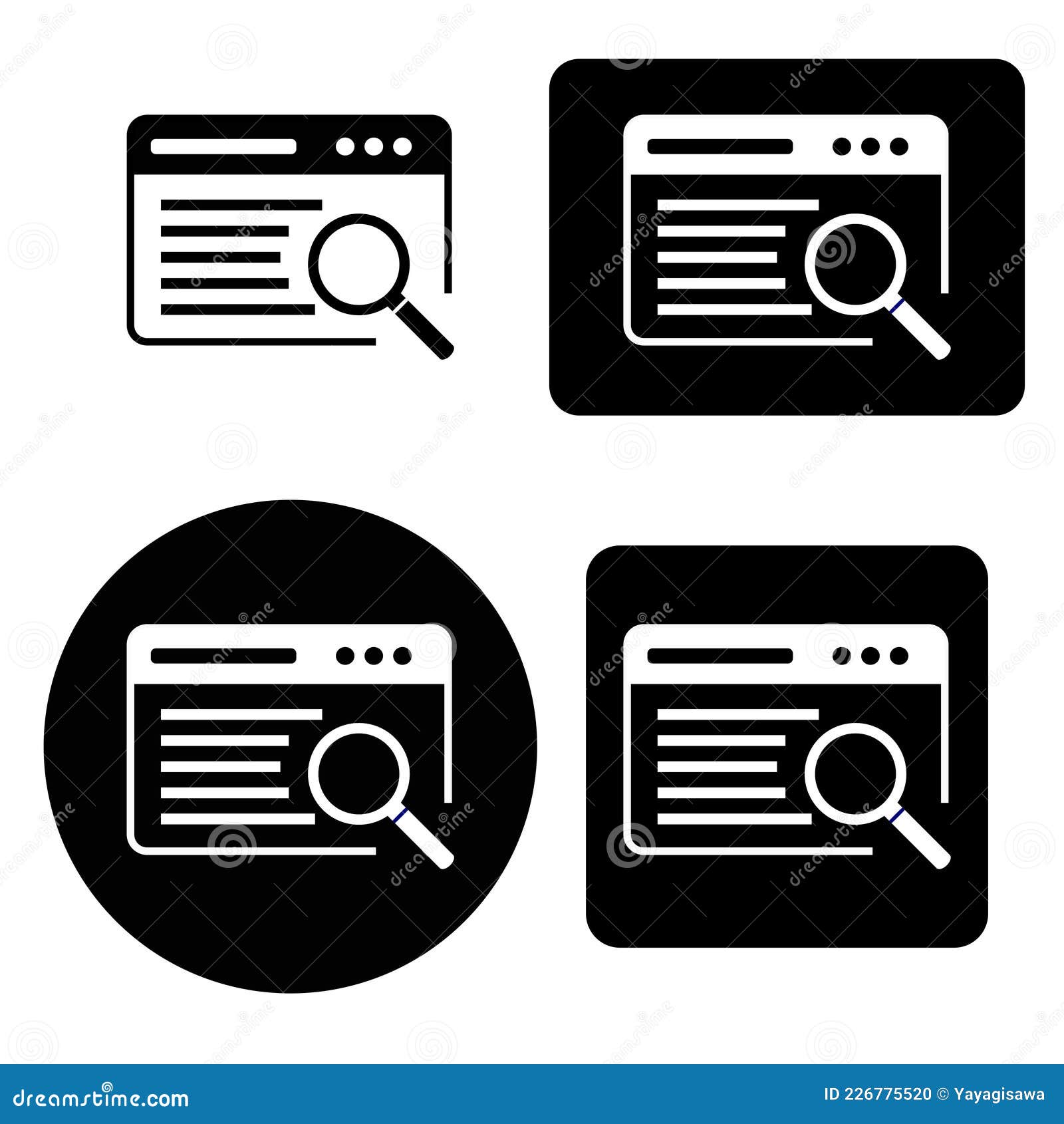 Vector Web Search Icon on a White Background. Suitable for Web and Apps ...