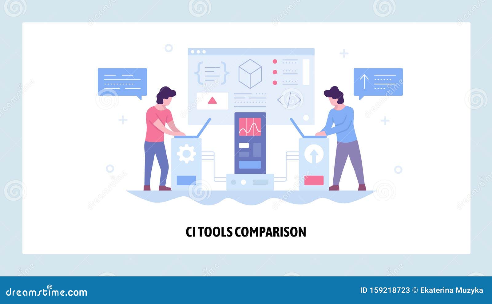 Vector Web Site Design Template. Continuous Integration CI Software ... Vector Web Site Design Template. Continuous Integration CI Software ...