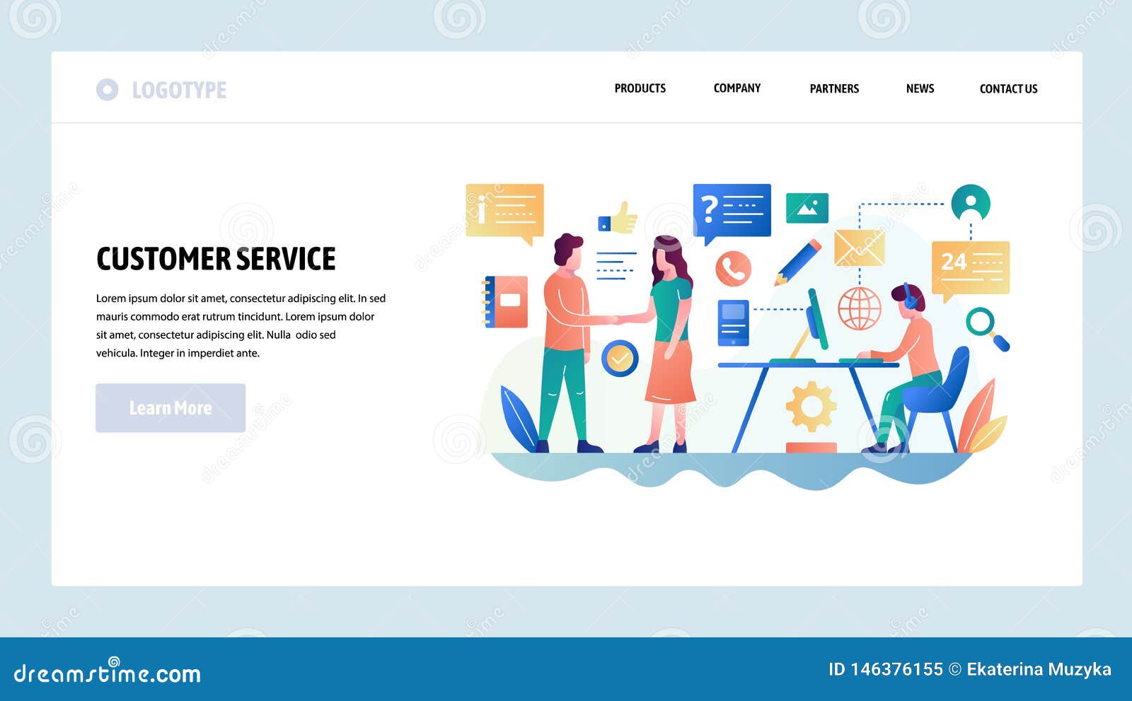 Vector Web Site Design Template. Customer Service and Online Support ... Vector Web Site Design Template. Customer Service and Online Support ...
