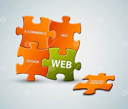 Vector Web Solution Illustration Stock Vector - Illustration of orange ...