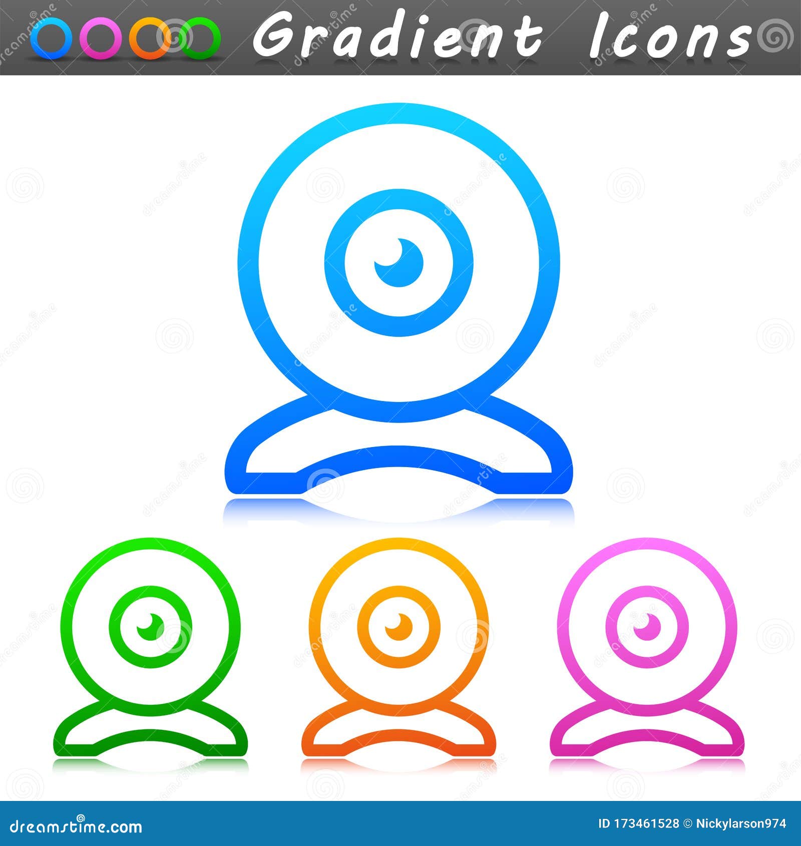 Vector Webcam Sign Symbol Icons Stock Vector - Illustration of ...