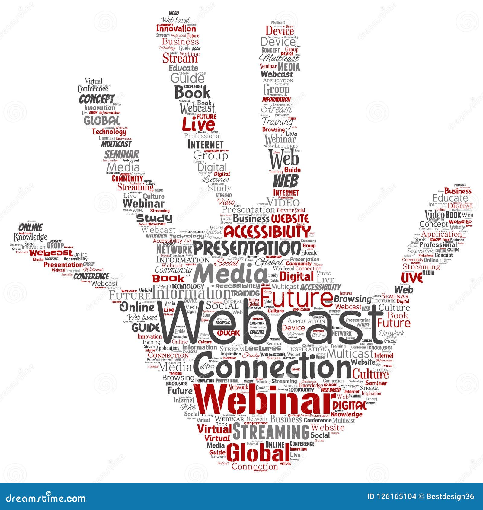Vector Webcast or Webinar Hand Print Stock Vector - Illustration of ...