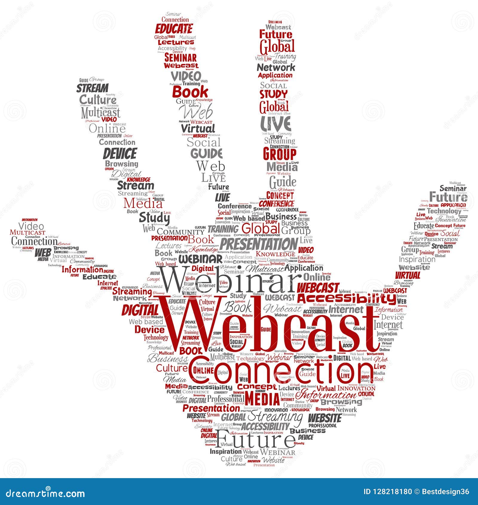 Vector webcast or webinar stock vector. Illustration of media - 128218180