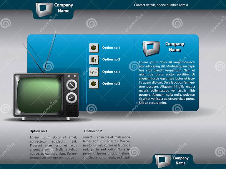 Vector Website Design Template Stock Vector - Illustration of icon ...