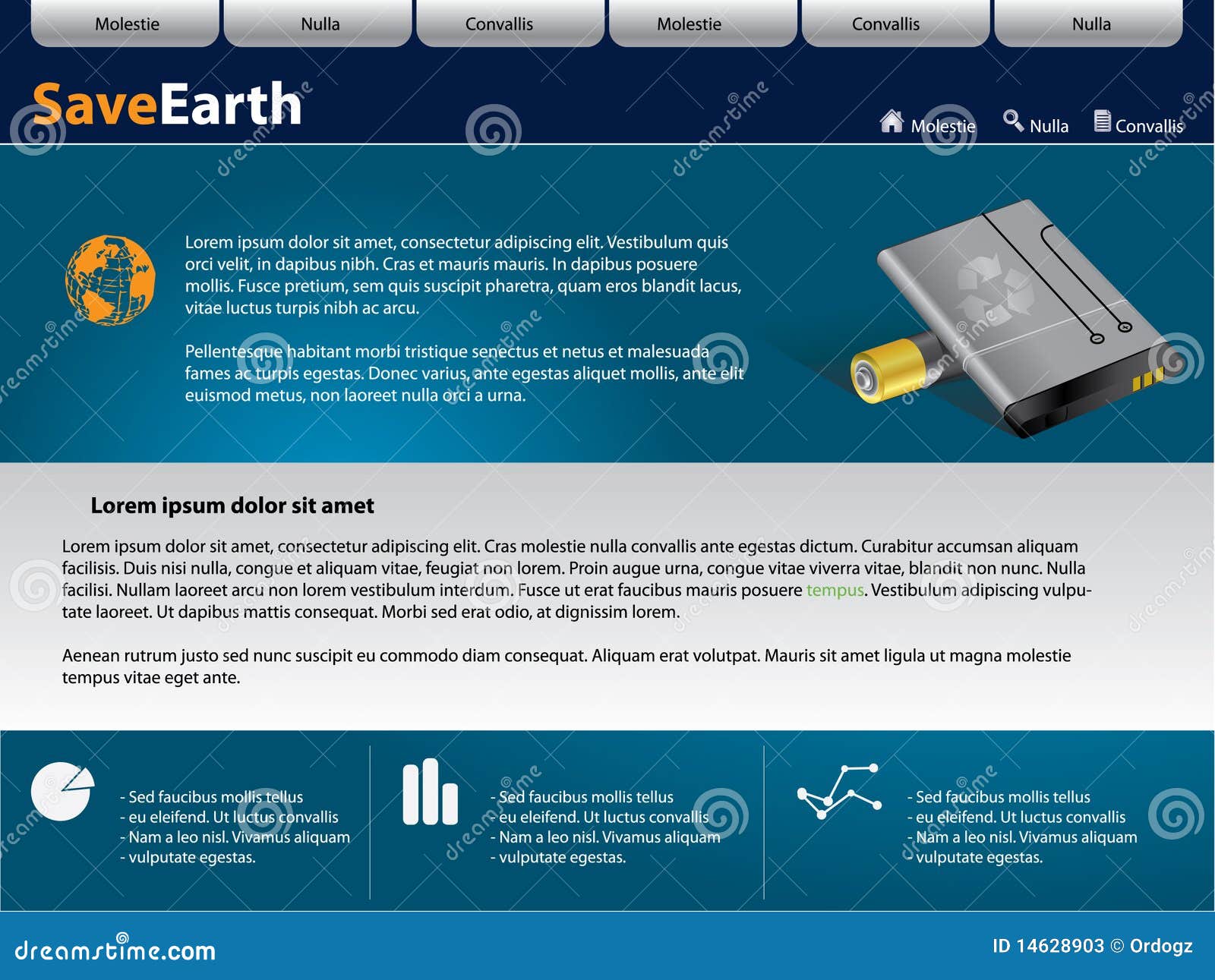 Vector Website Design Template Stock Illustration - Illustration of ...