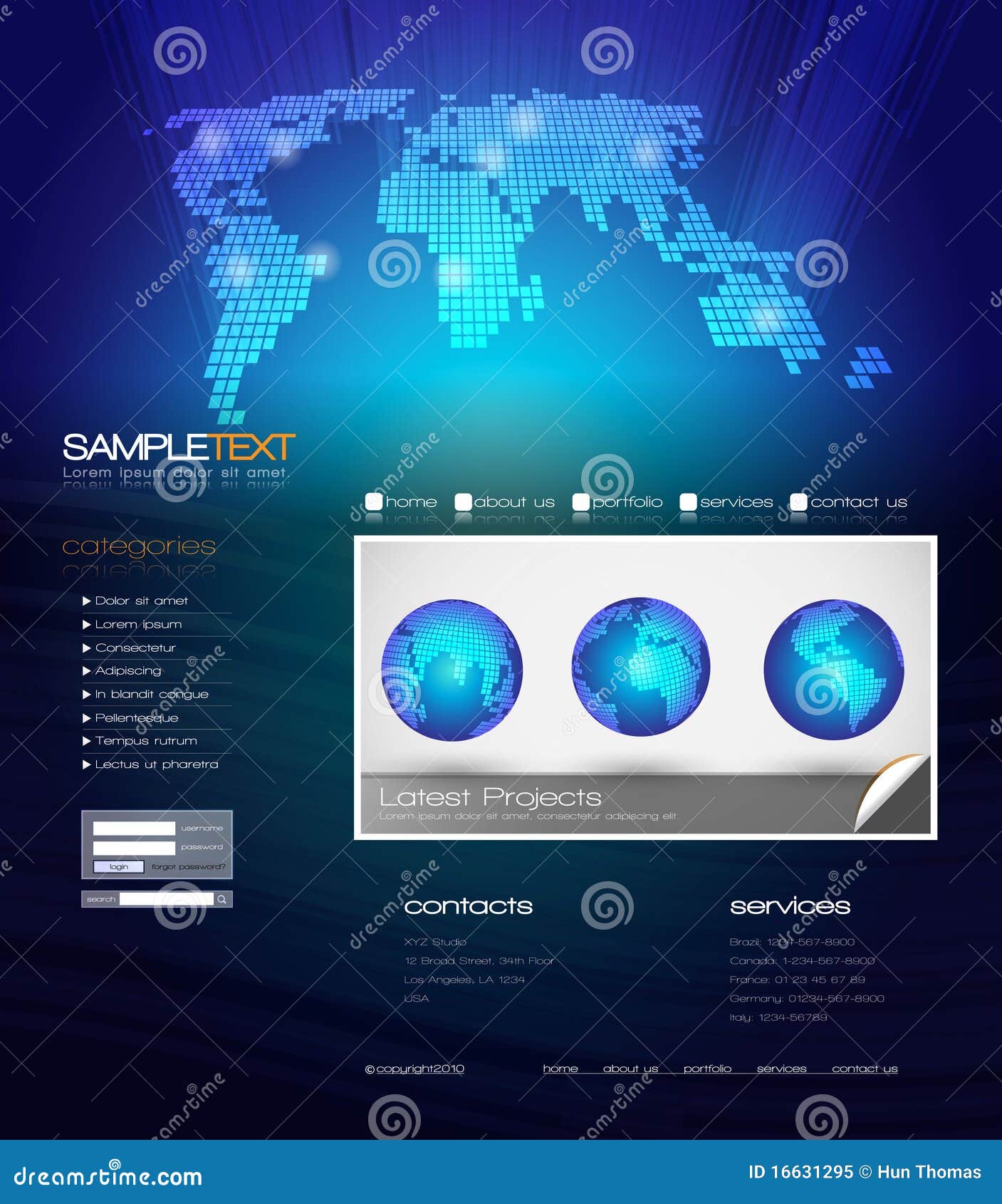 Vector Website Design Template Stock Vector - Illustration of label ...