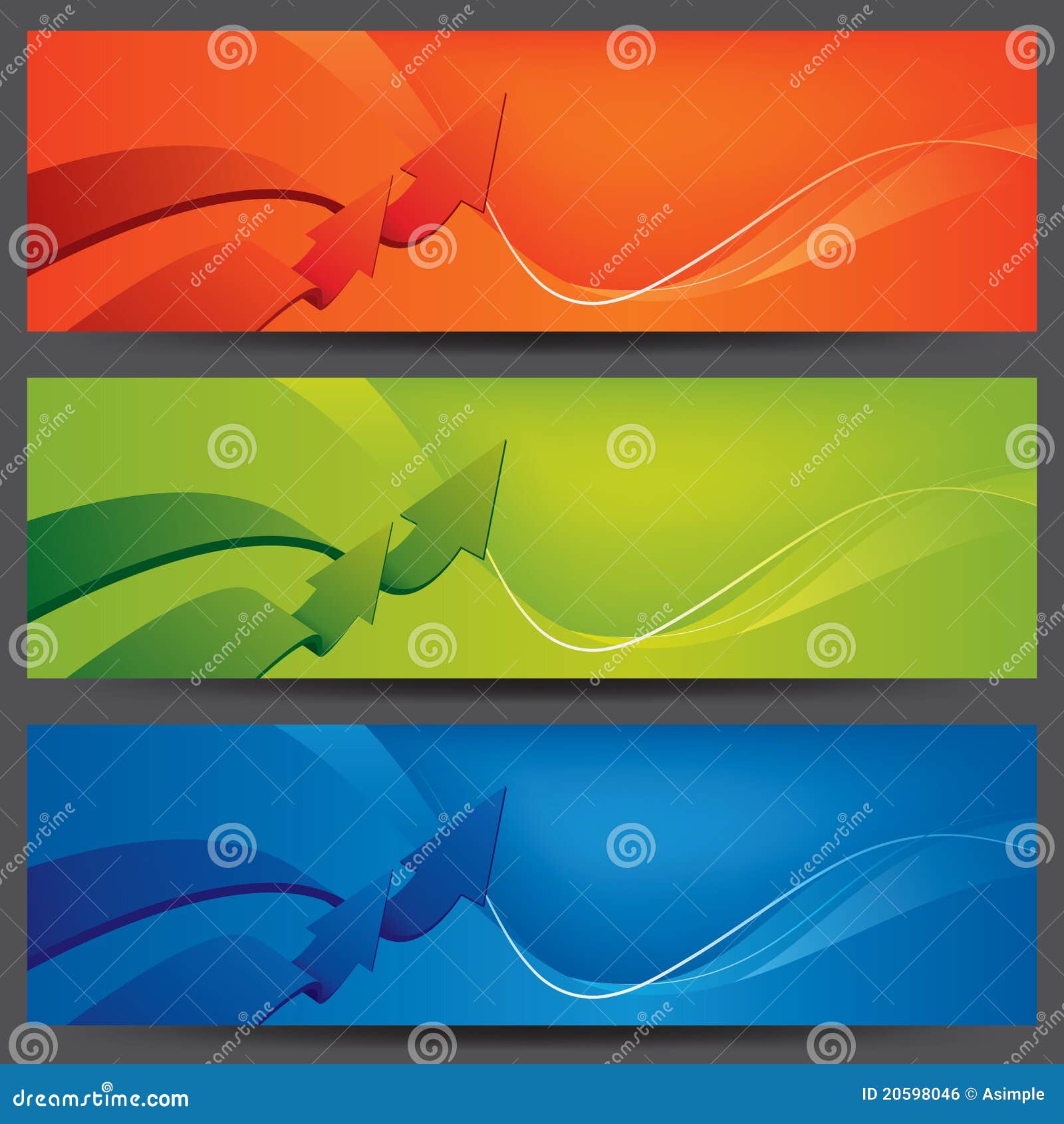 Vector Website Headers / Banners Stock Vector - Illustration of ...