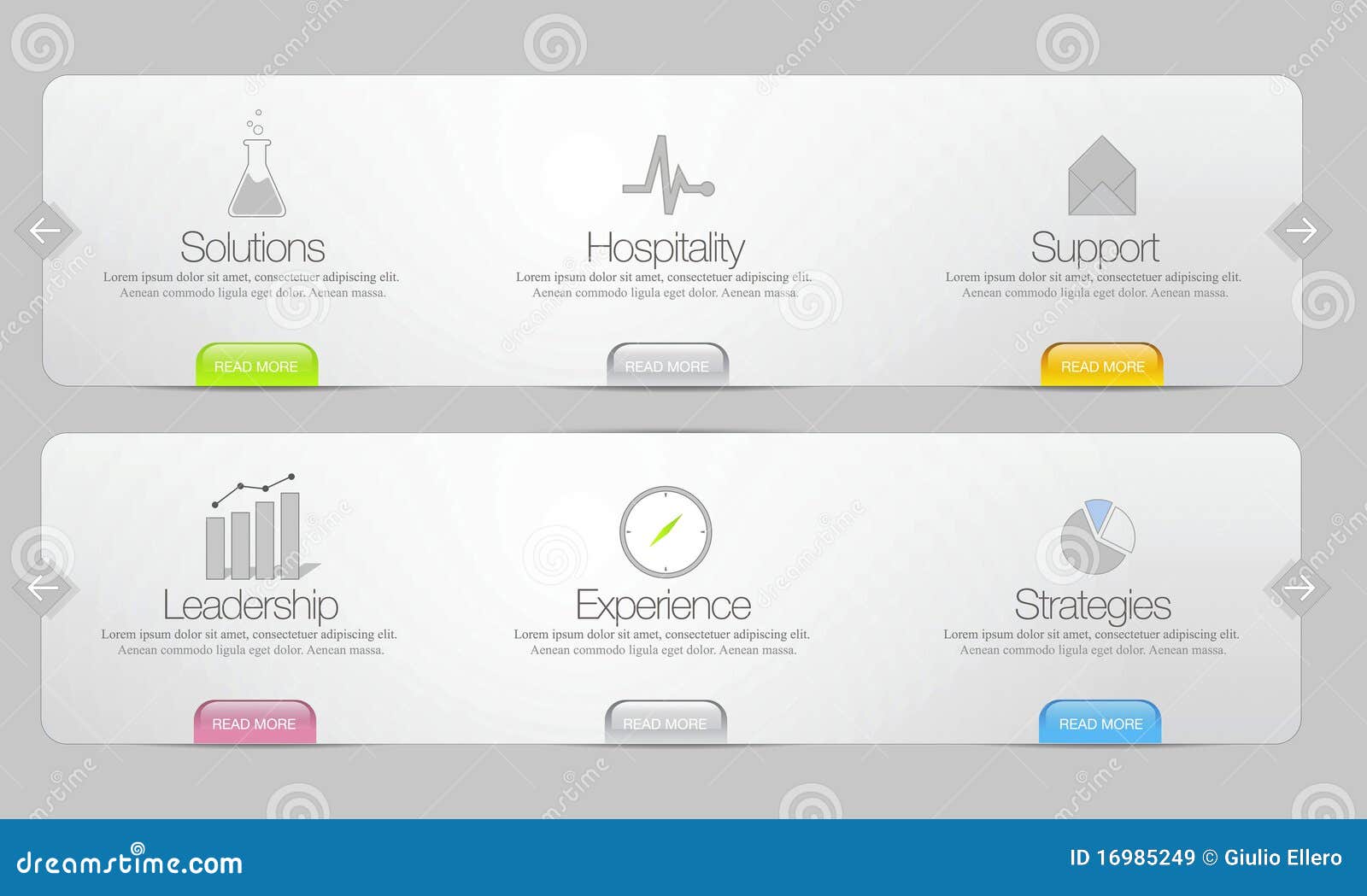 Vector Website Menu Template Stock Vector - Illustration of elegant ...