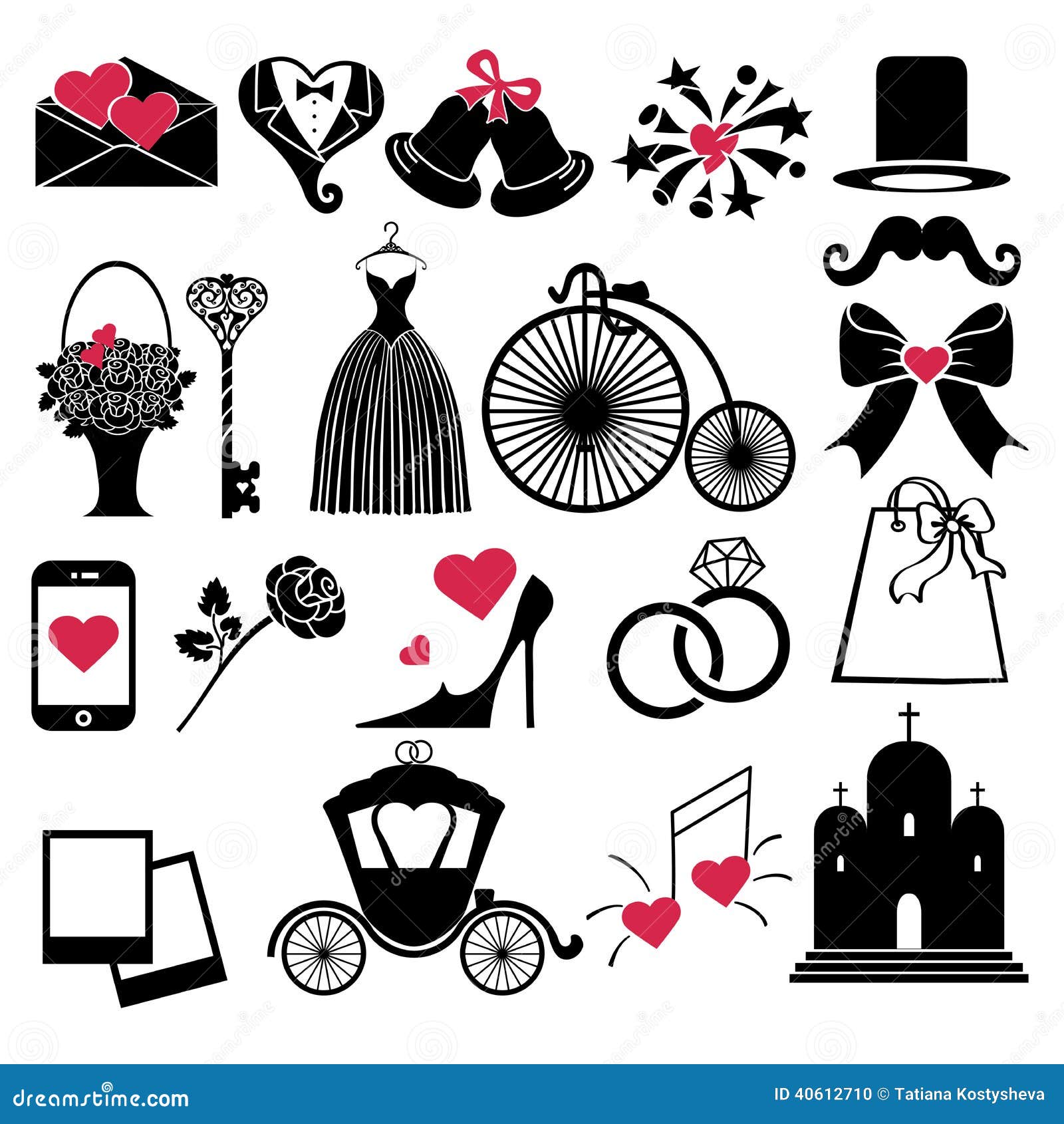 Vector Wedding Design Icons for Web and Mobile Stock Vector ...