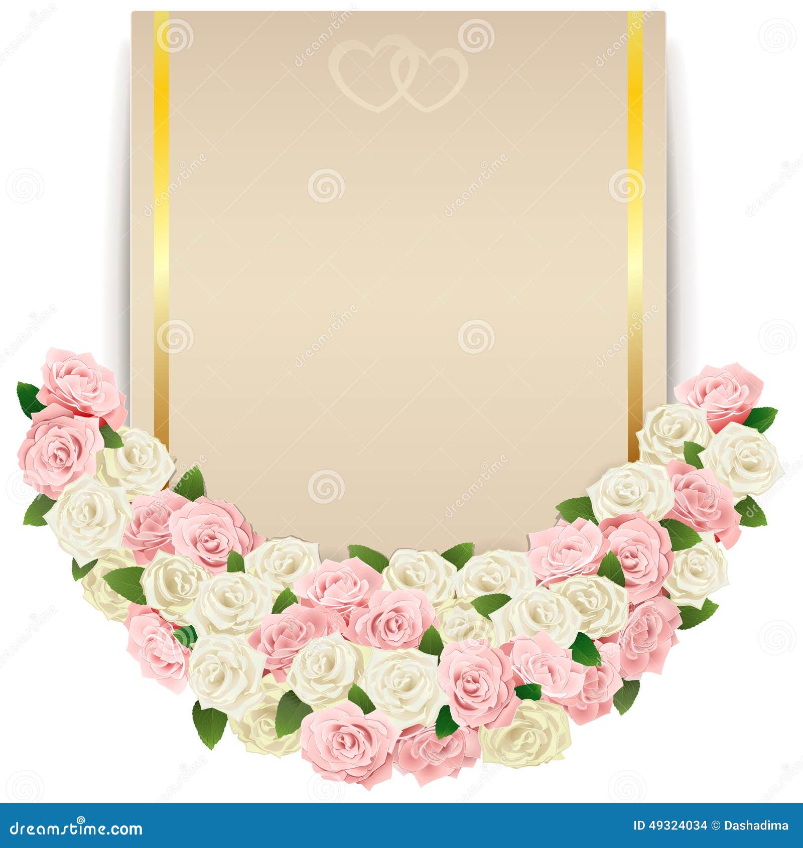 Vector Wedding Flower Card stock vector. Illustration of invitation ...