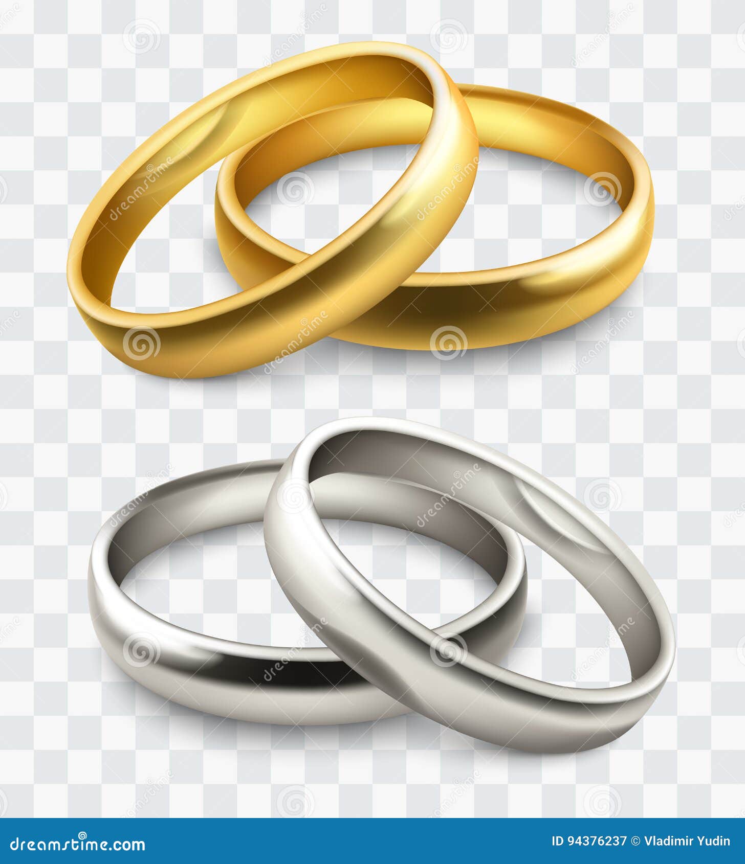 Vector wedding rings stock vector. Illustration of precious - 94376237