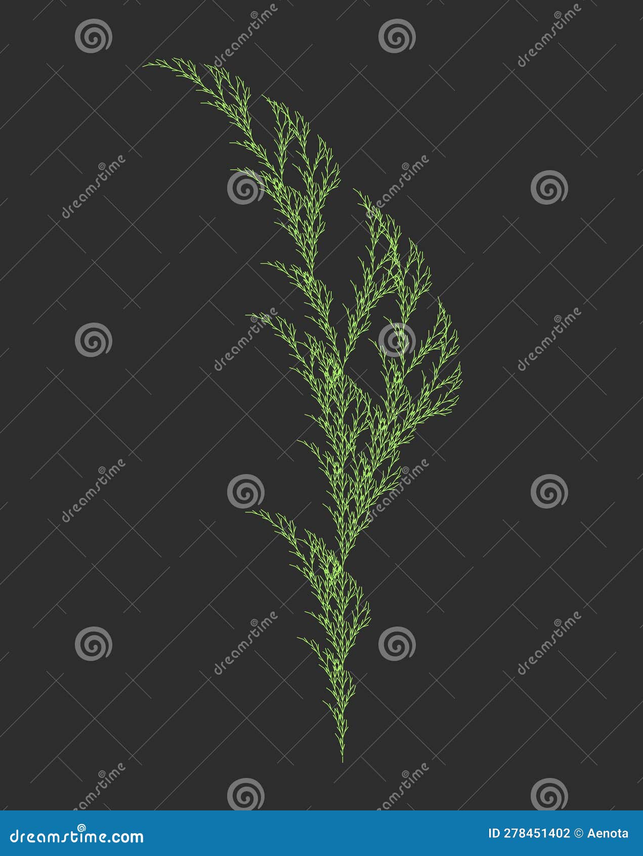 Vector Weed Recursion Design Plant Like L-system Mathematical Model ...