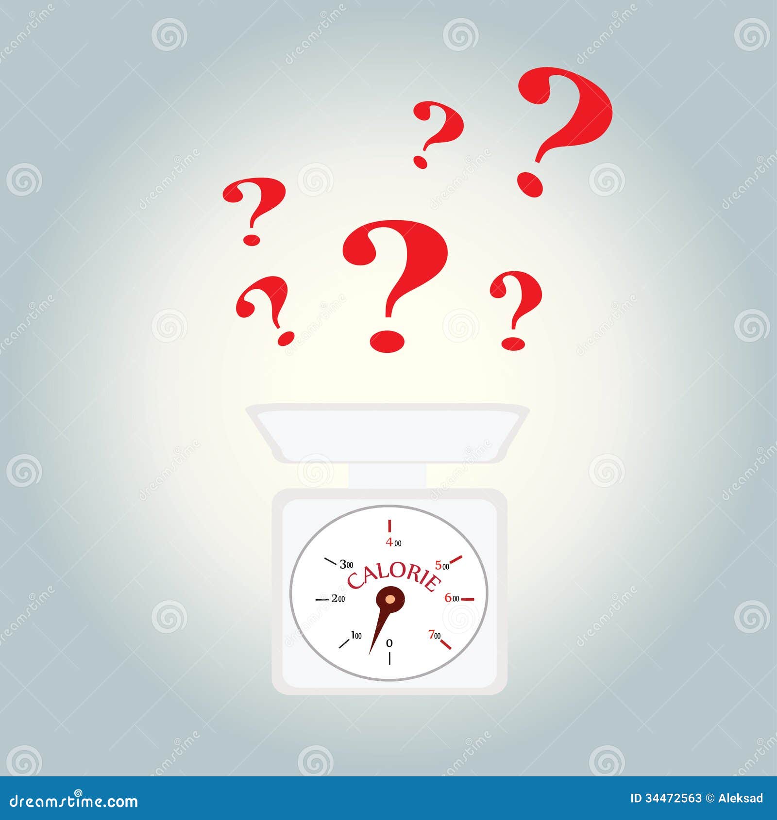 A Small Cow And Weighing Scale. Cartoon Vector Illustration ...