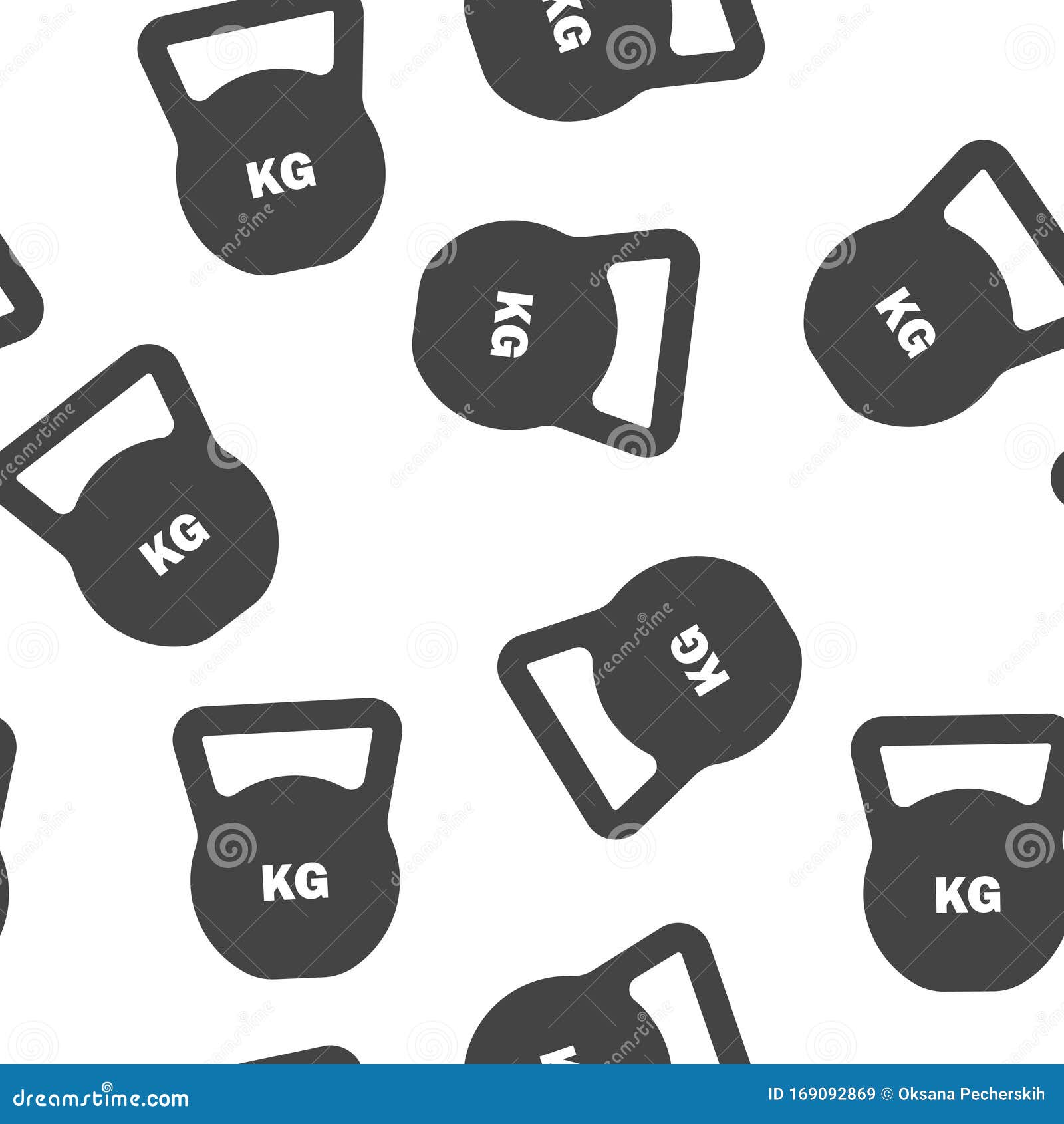 Vector Weight Icon. Weight Symbol Seamless Pattern on a White ...