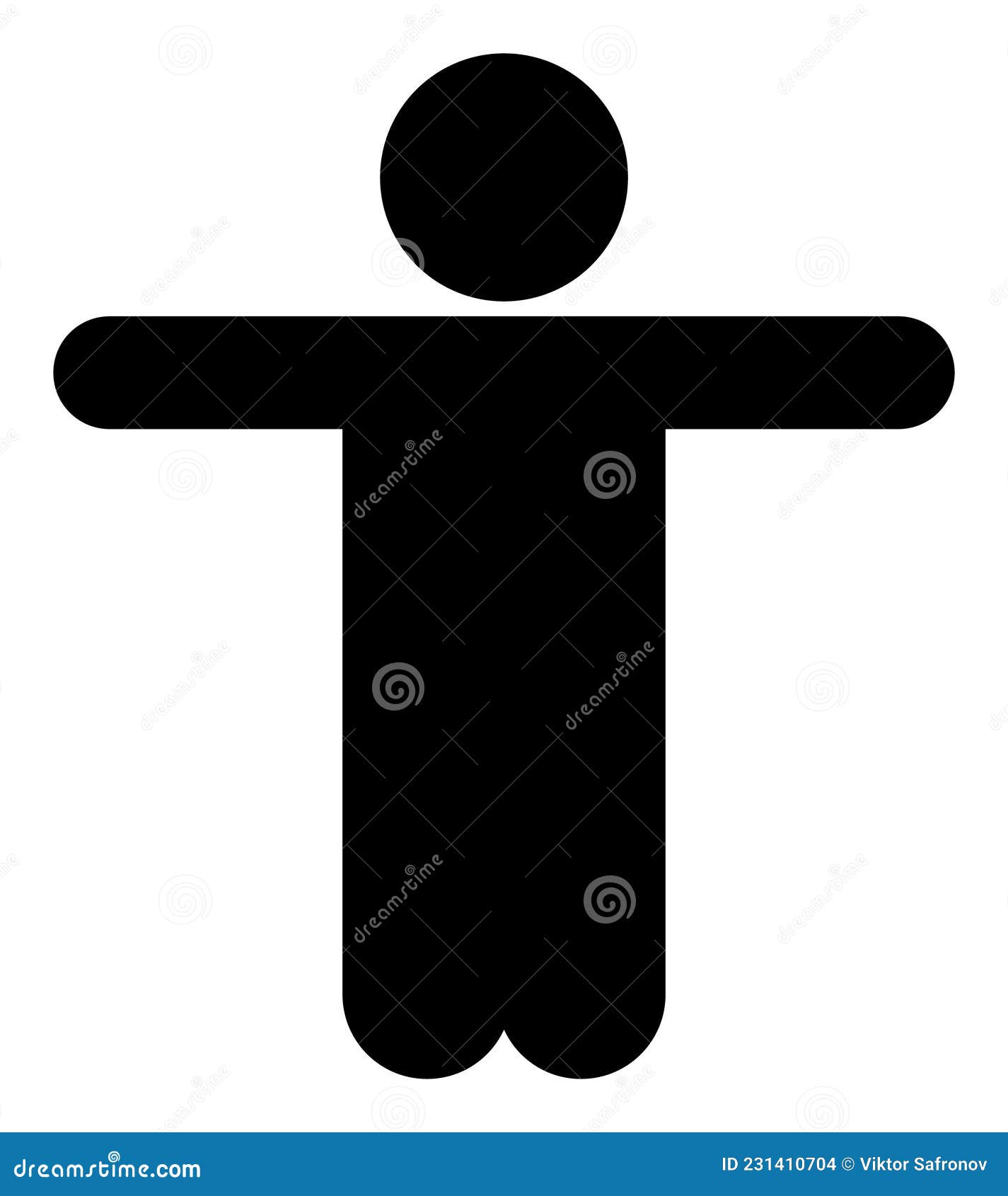 Vector Welcome Man Flat Icon Illustration Stock Vector - Illustration ...