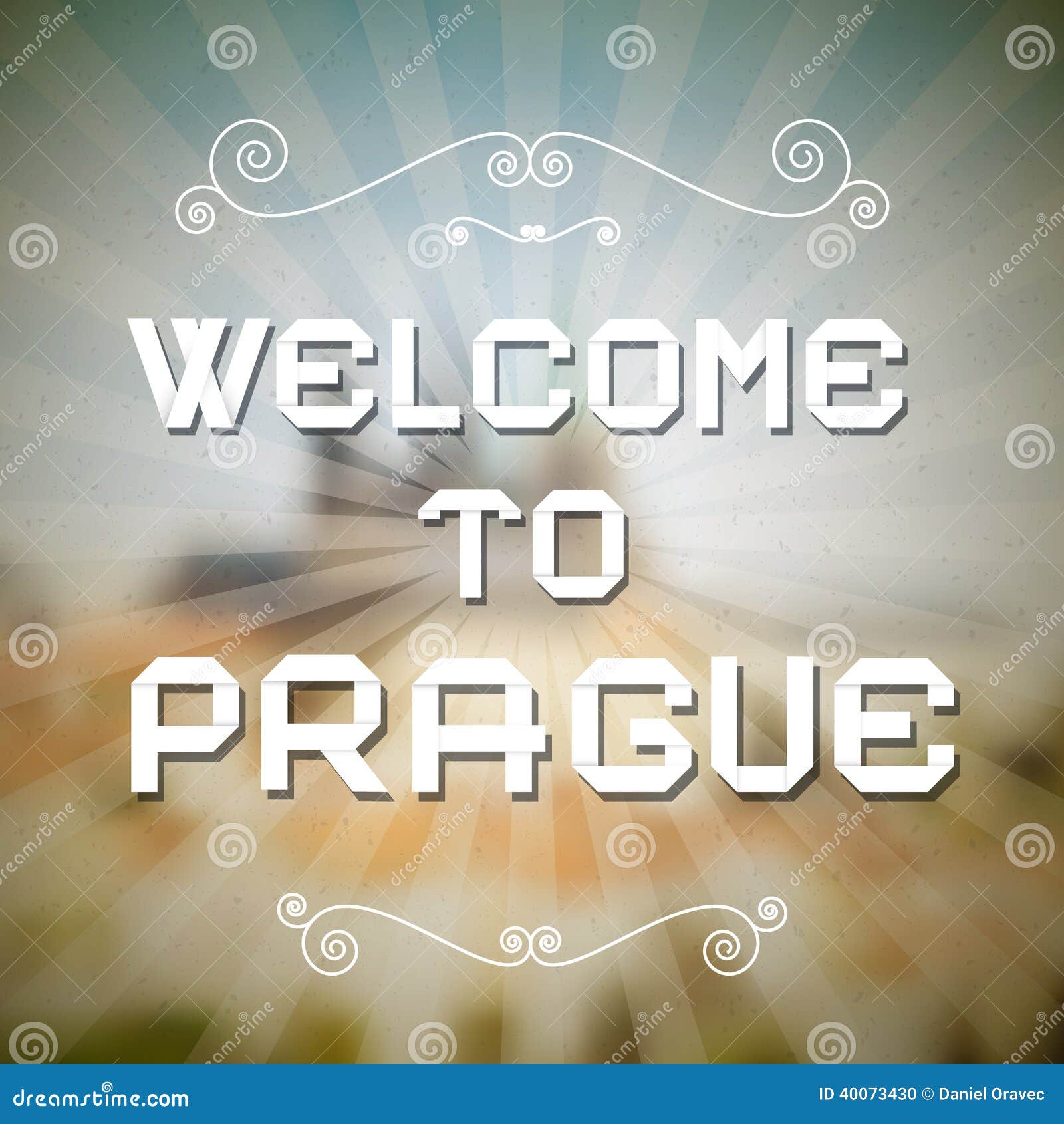 Vector Welcome To Prague Paper Title Stock Vector - Illustration of ...