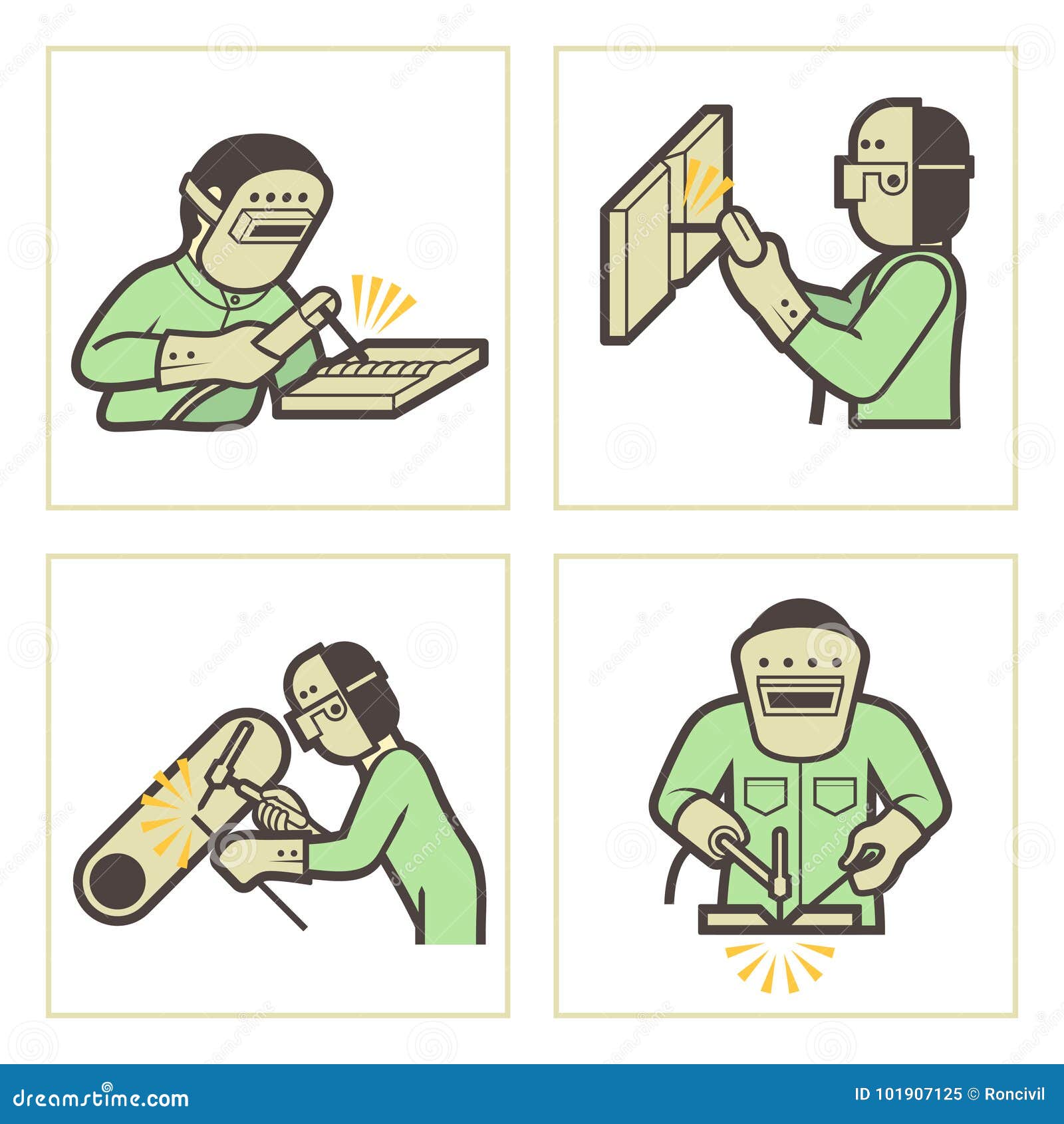 Welding work vector stock vector. Illustration of craftsman - 101907125