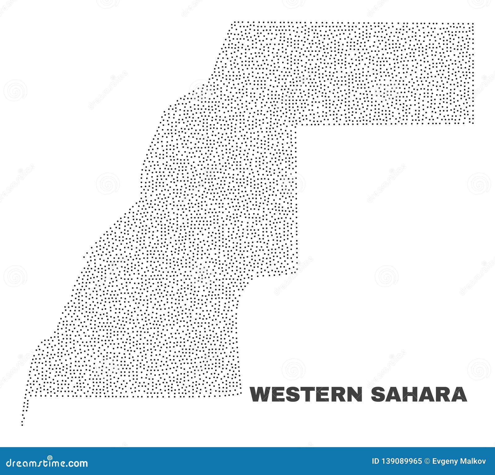 Vector Western Sahara Map of Points Stock Vector - Illustration of ...