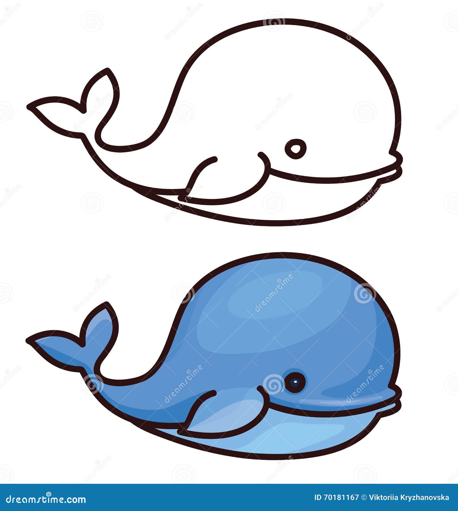 Whale Cartoon Black And White