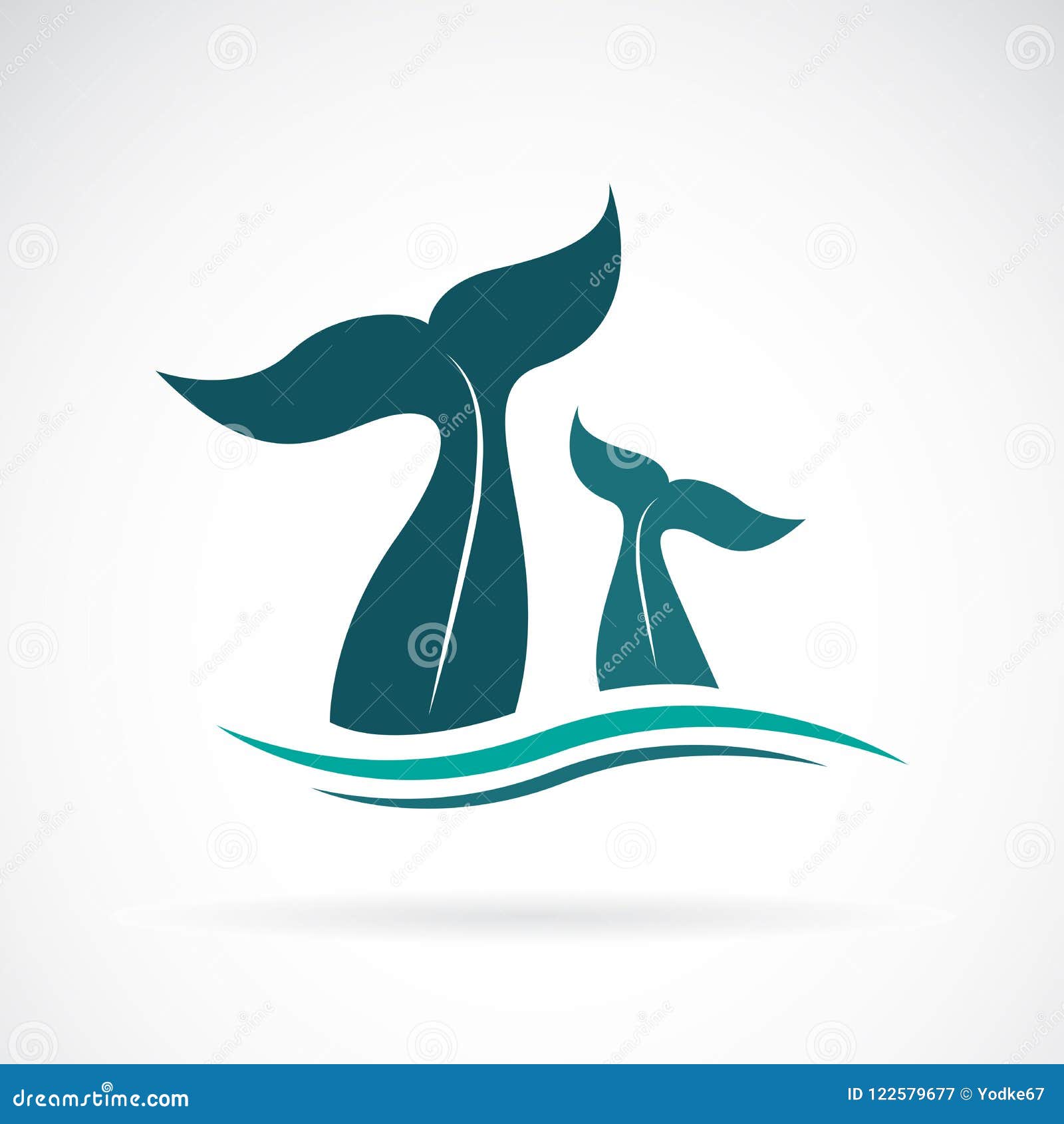 Whale Tail, Seagull, Wave And Harpoon Circle Frame Shape, Logo Icon ...