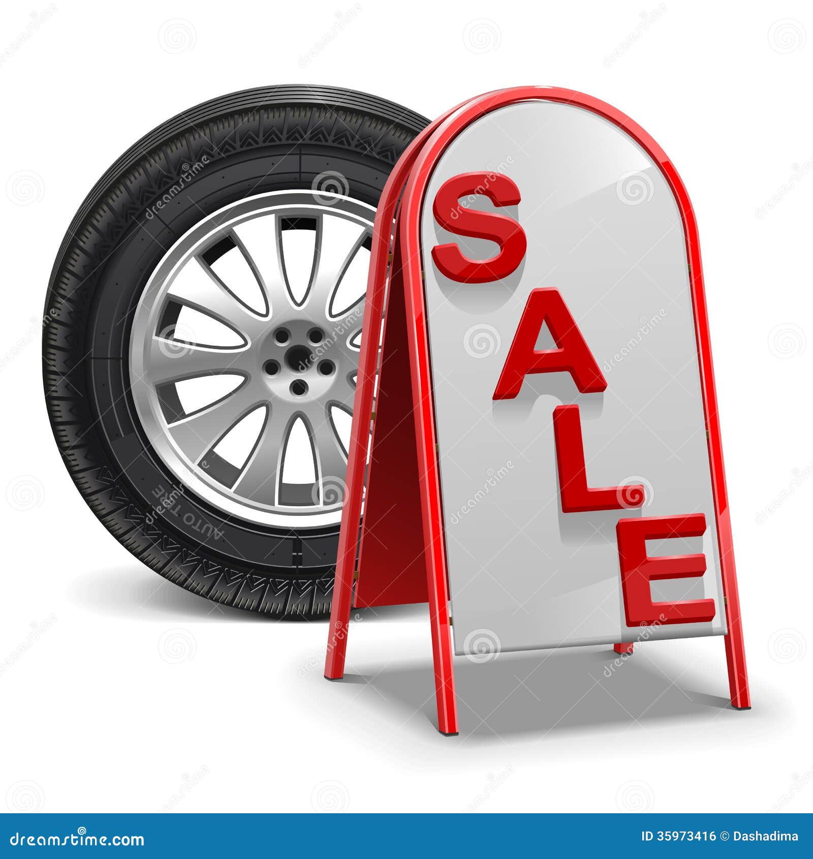 Vector Wheel with Billboard Stock Vector - Illustration of machine ...