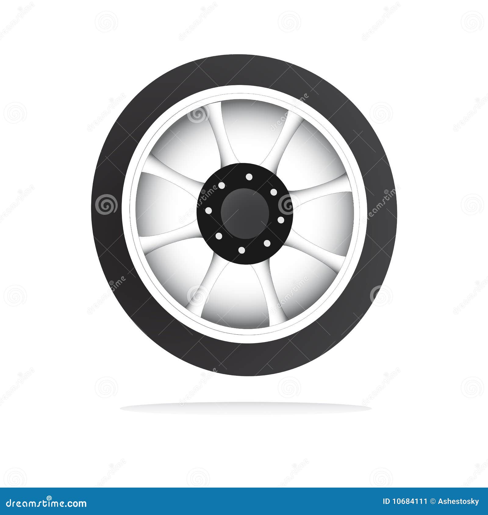 Vector wheel and rim stock vector. Illustration of sport - 10684111