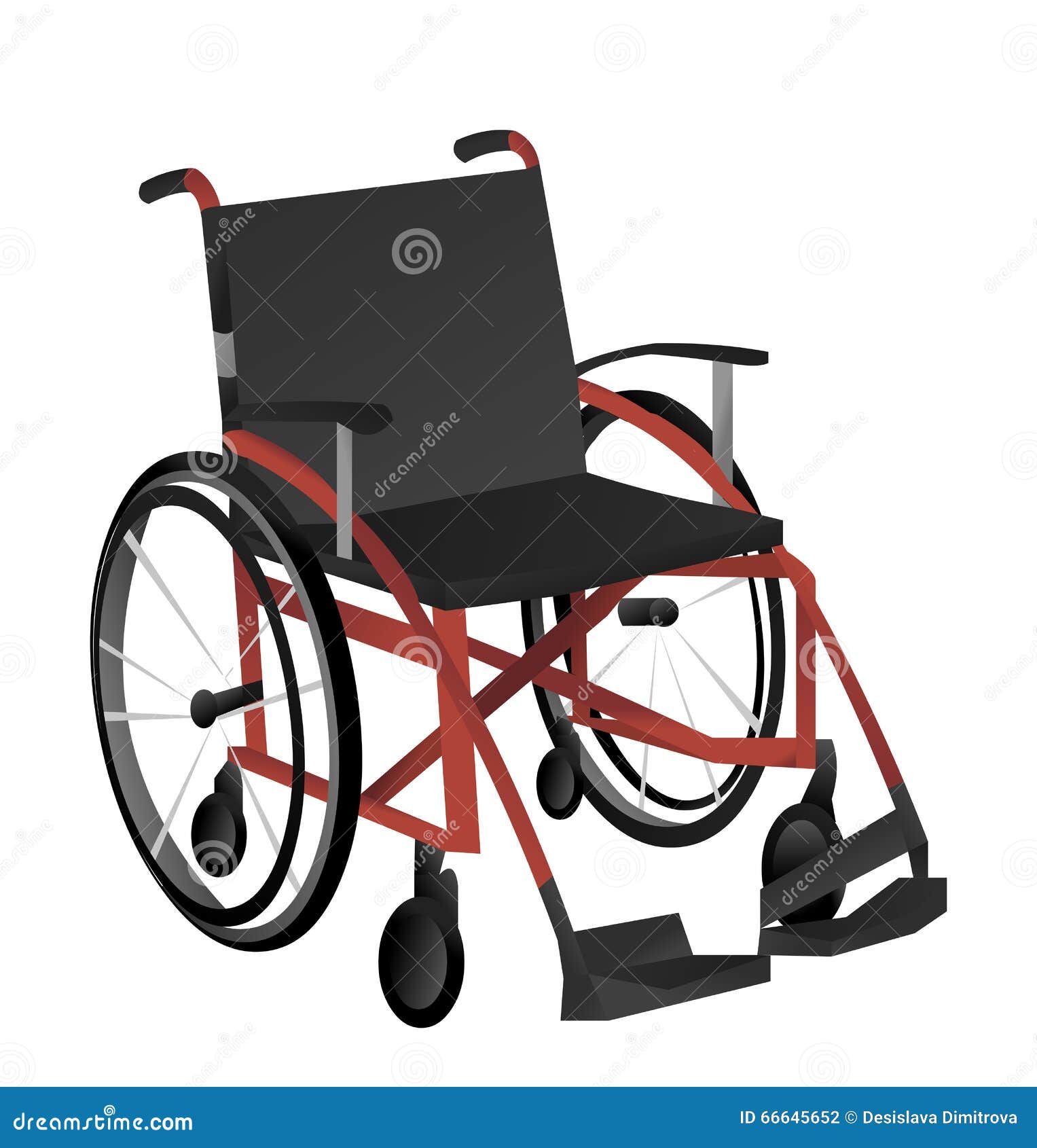 Vector wheelchair stock vector. Illustration of hospital - 66645652