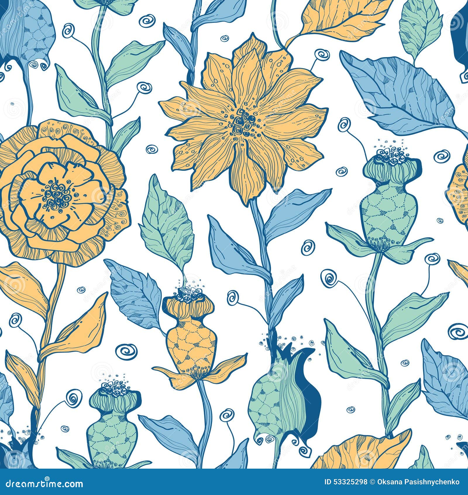 Whimsical Flower Print: Gentle Pastel Patterns Royalty-Free Stock Photo ...