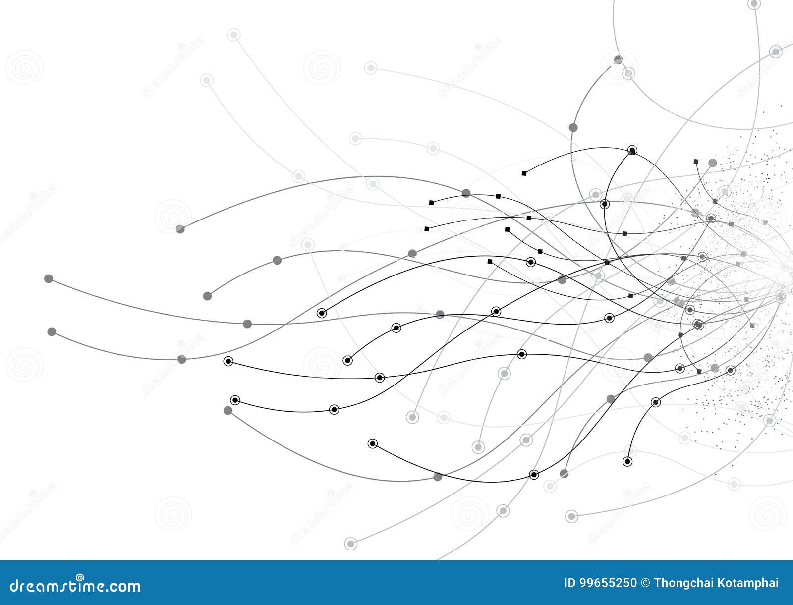 Vector White Background Abstract Technology Communication Data Stock ...