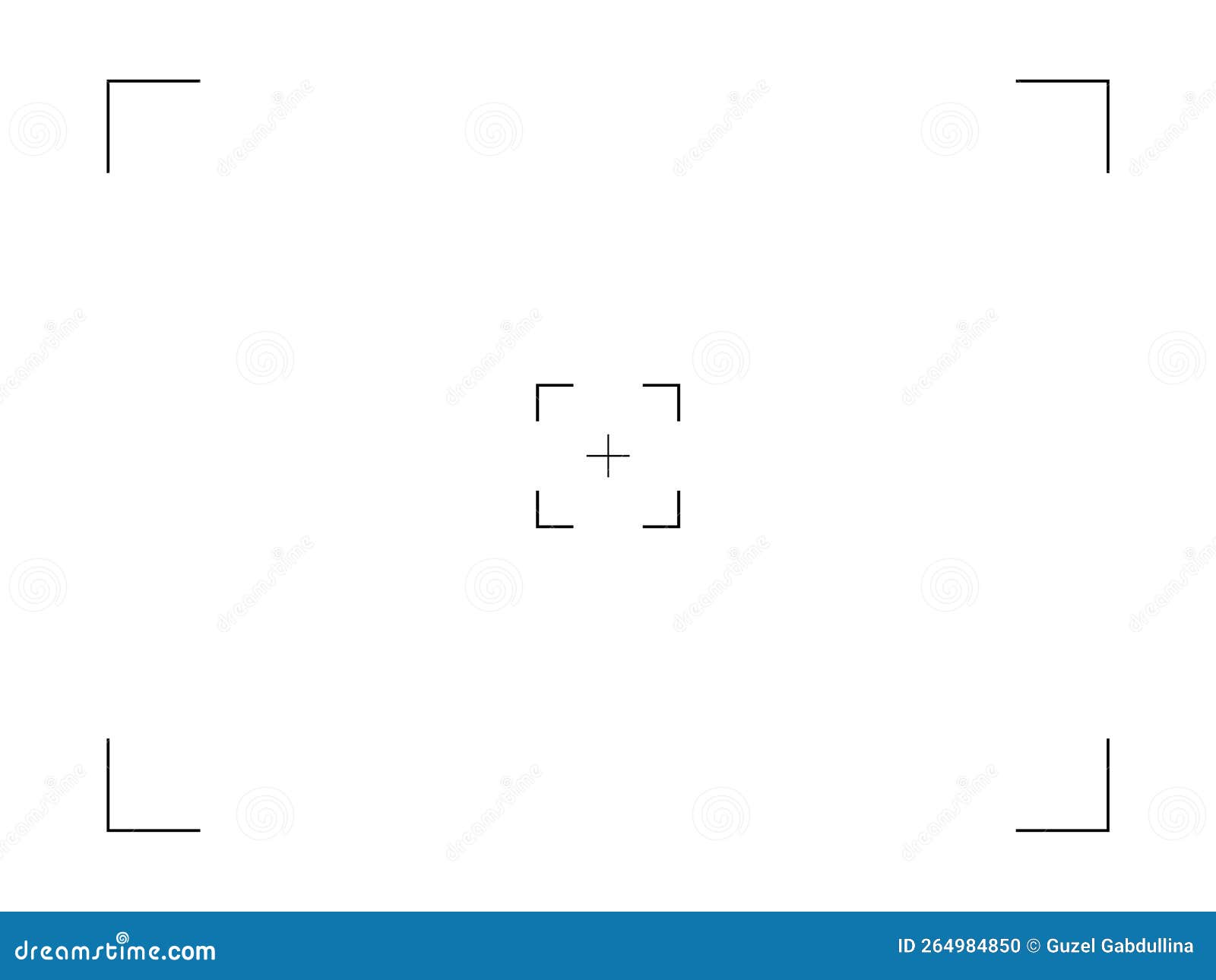 Vector White Background with Simple Camera Recording Screen. Viewfinder ...