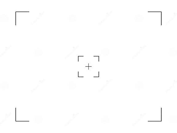 Vector White Background with Simple Camera Recording Screen. Viewfinder ...