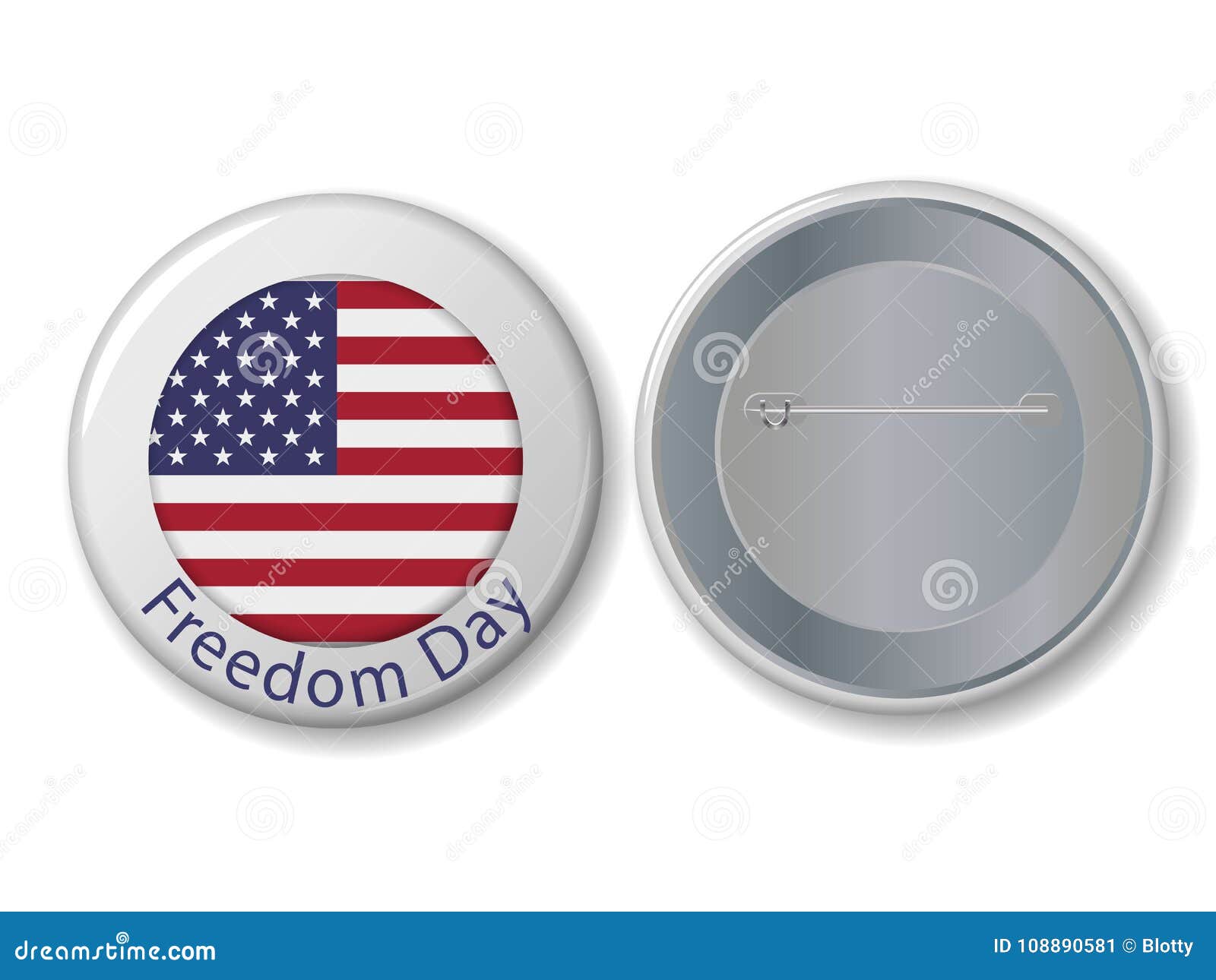Vector White Badge with Freedom Day Text. Stock Vector - Illustration ...