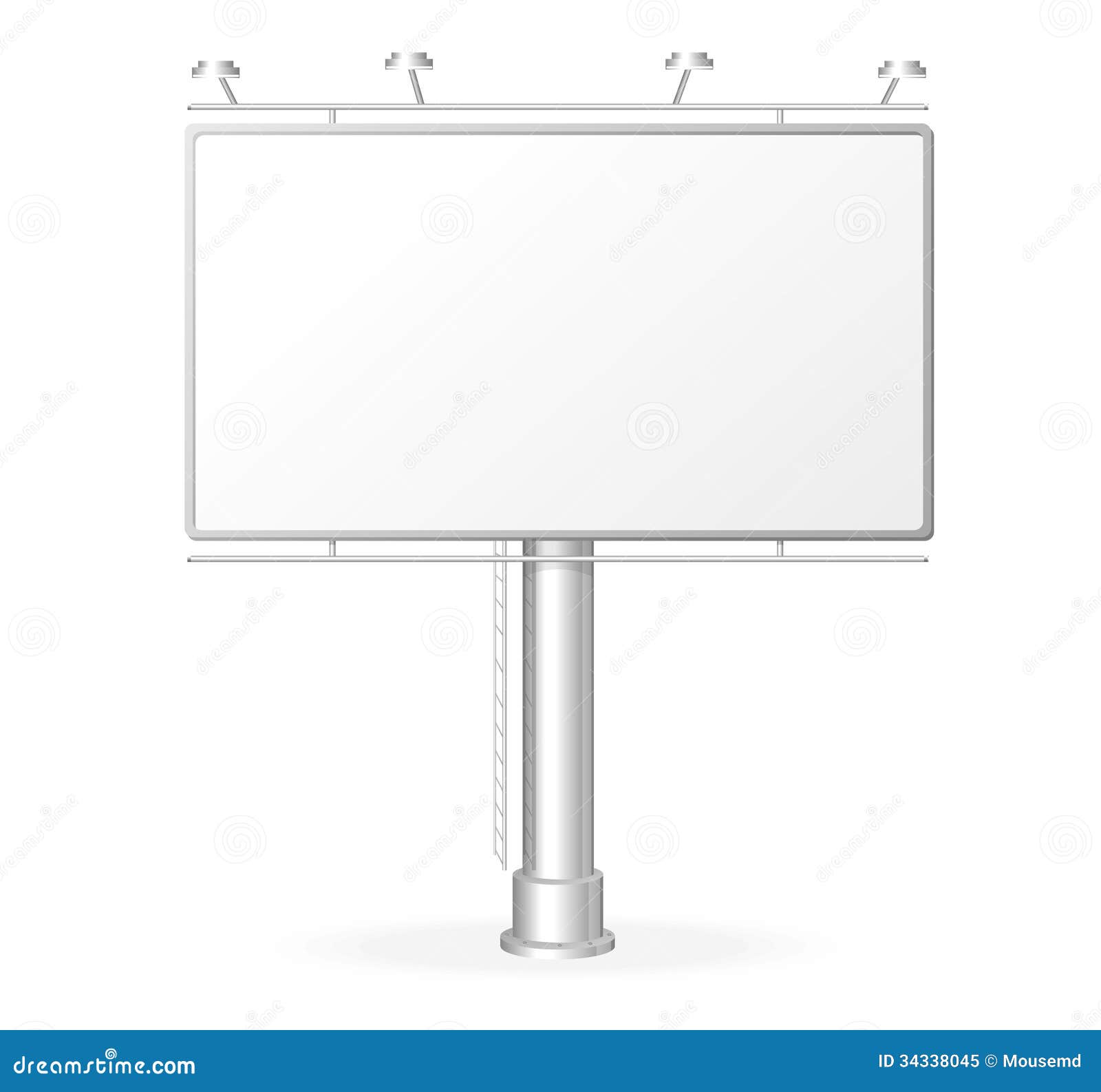 Vector White Billboard Screen Template Stock Vector - Illustration of ...