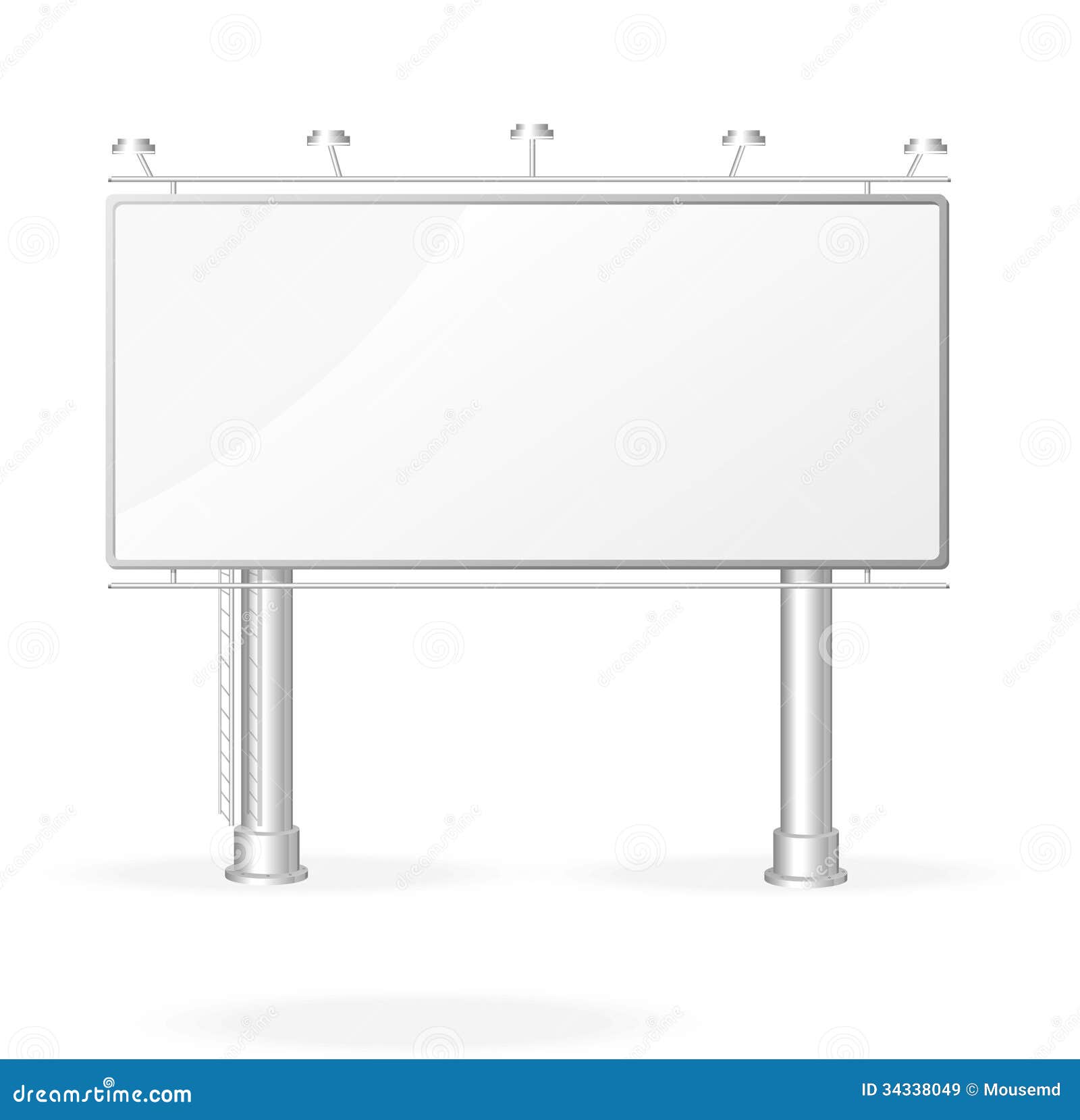 Vector White Billboard Screen Template Stock Vector - Illustration of ...