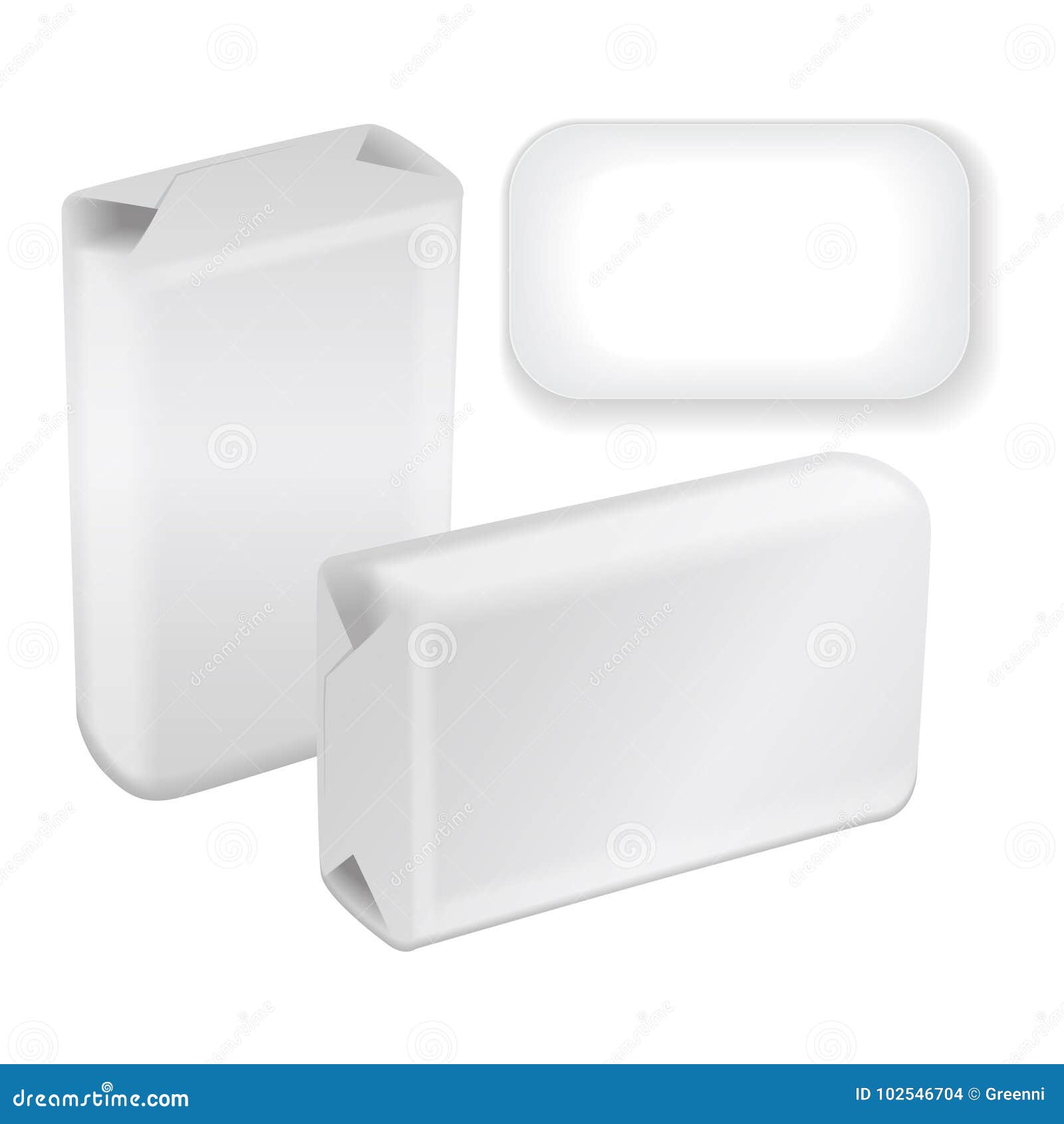 Vector White Blank Foil or Paper Box Soap. Realistic Vector Mock Up ...