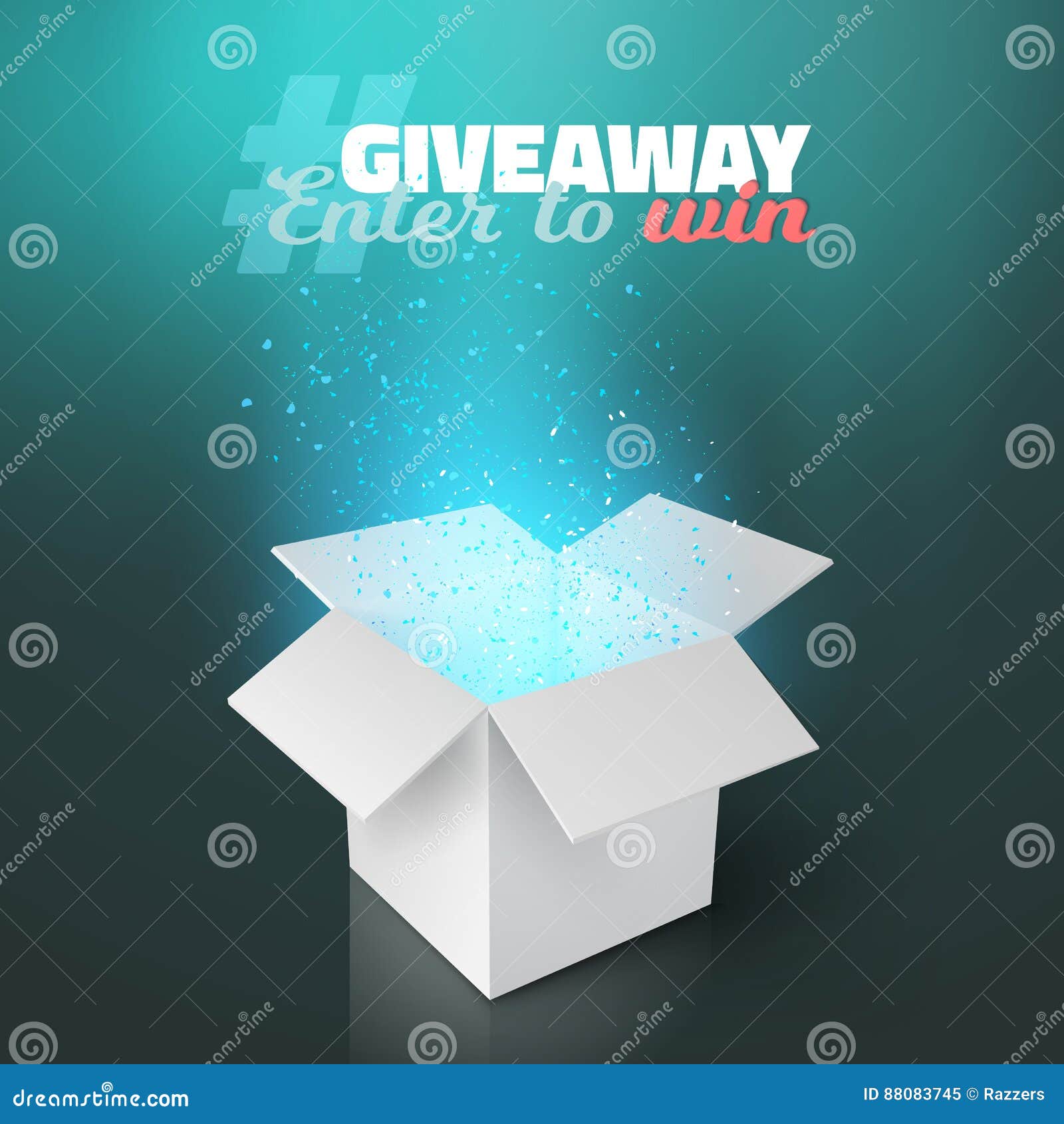 Vector White Box Giveaway Competition Template Stock Vector ...