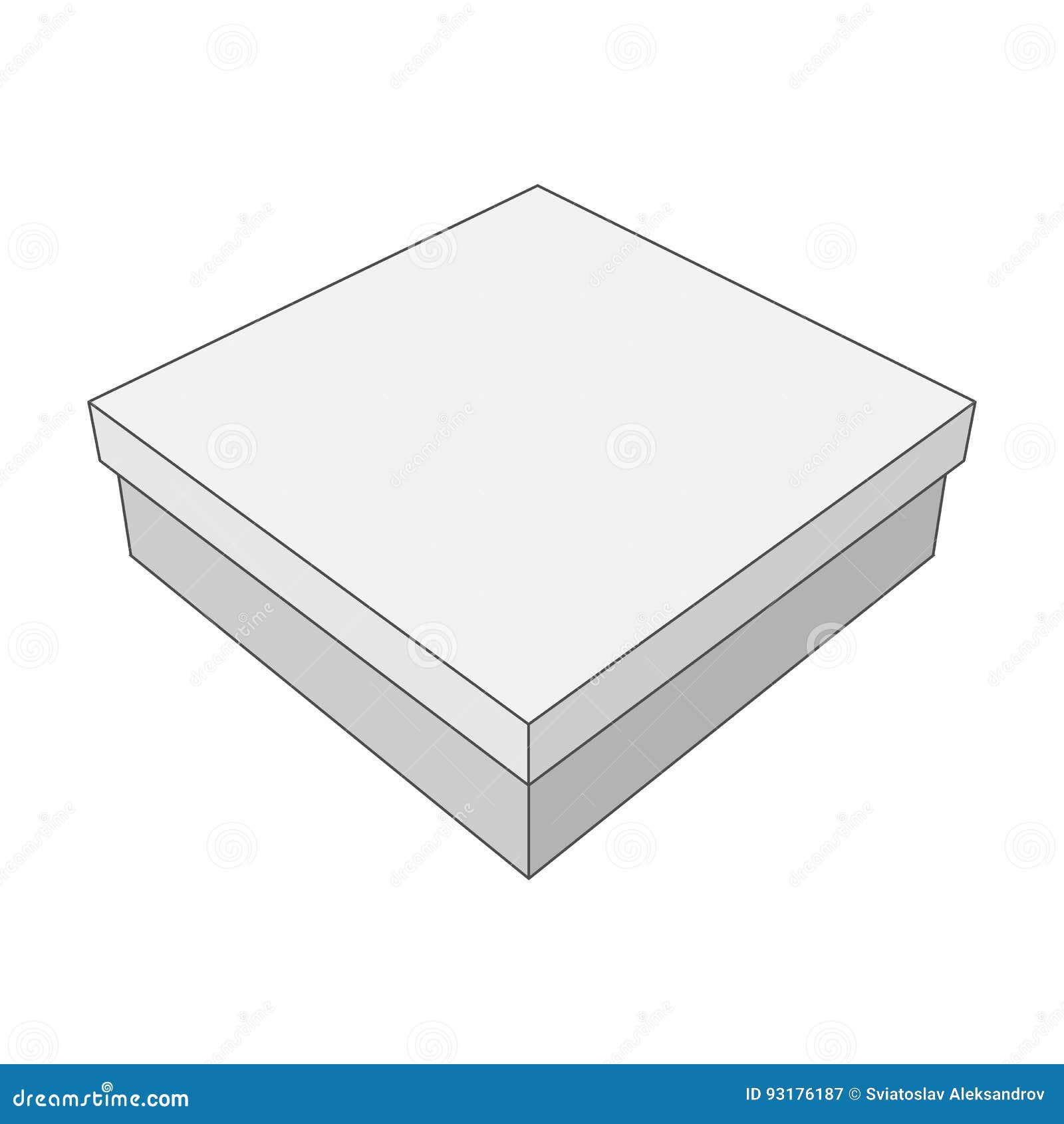 Vector White Box with Place for Your Label Stock Vector - Illustration ...