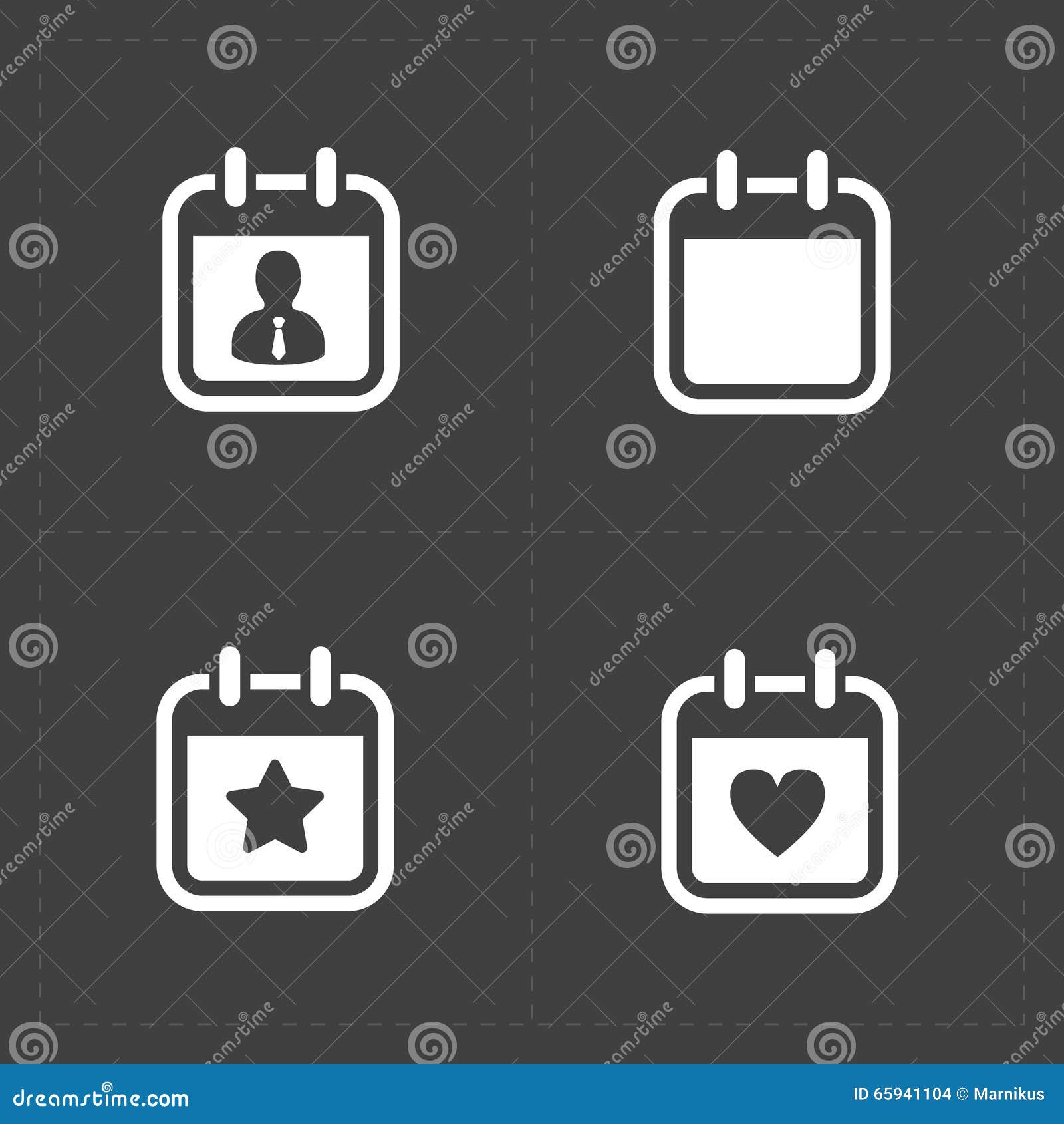 Vector White Calendar Icons Stock Vector - Illustration of element ...
