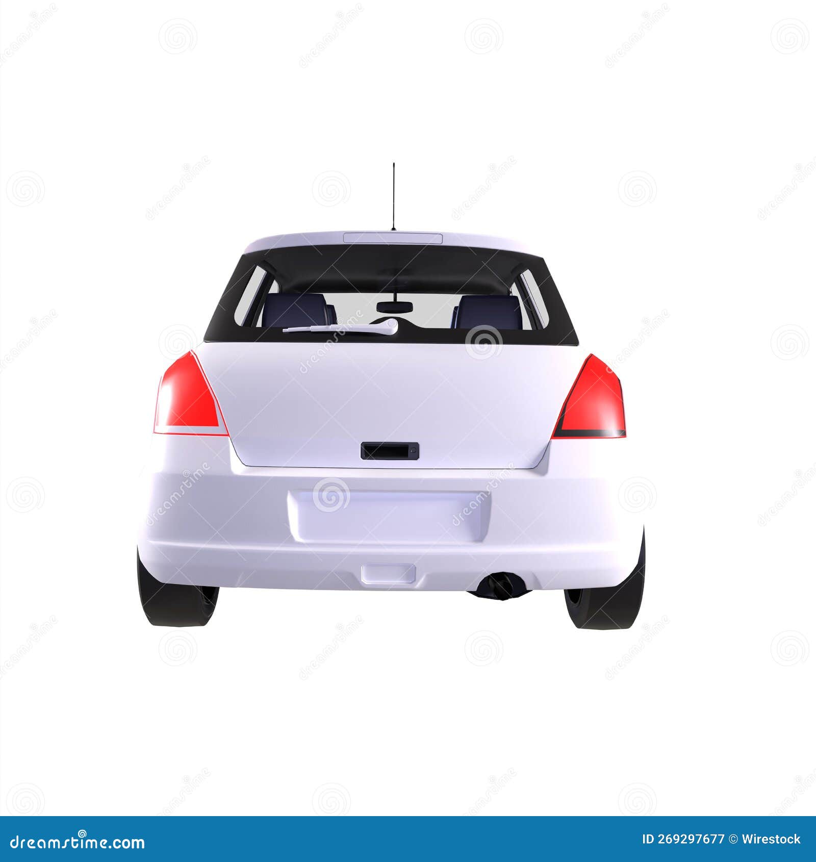 Vector of a White Car on a White Background. Stock Illustration ...