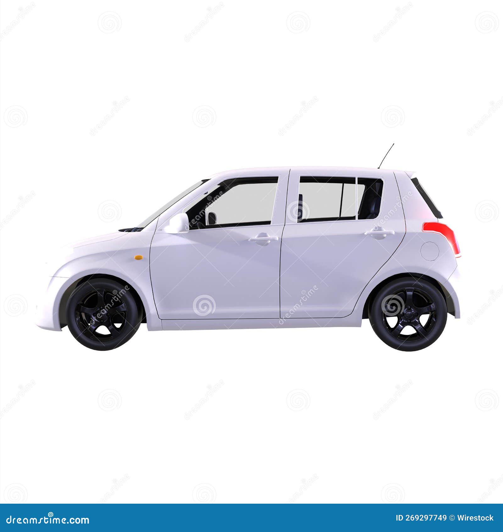 Vector of a White Car on a White Background. Stock Illustration ...